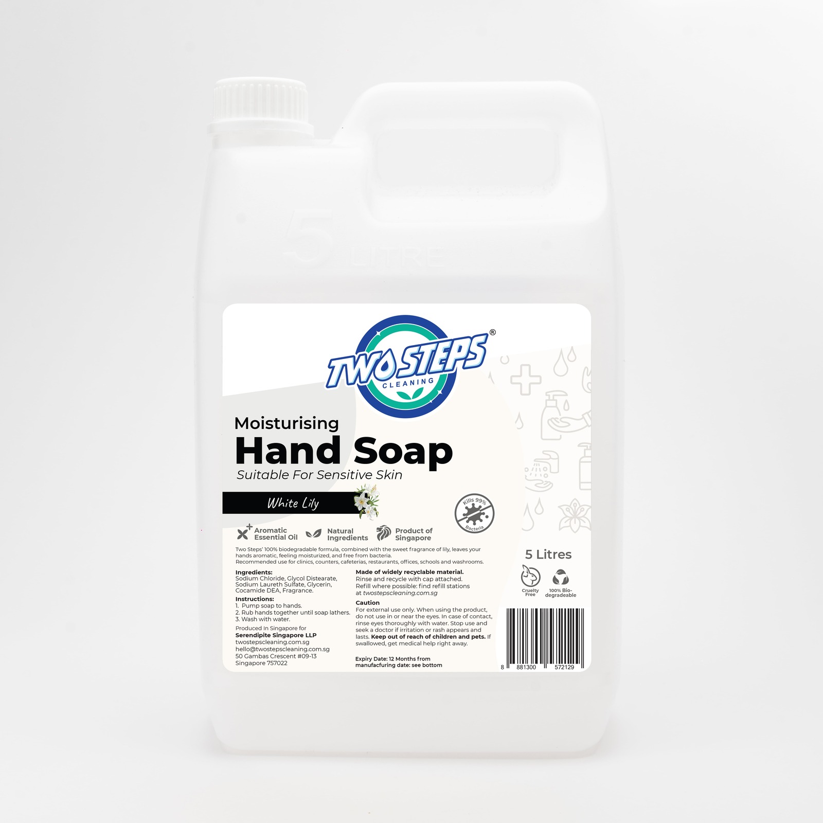 Two Steps Cleaning Hand Soap Eco Refill - White Lily | NTUC FairPrice
