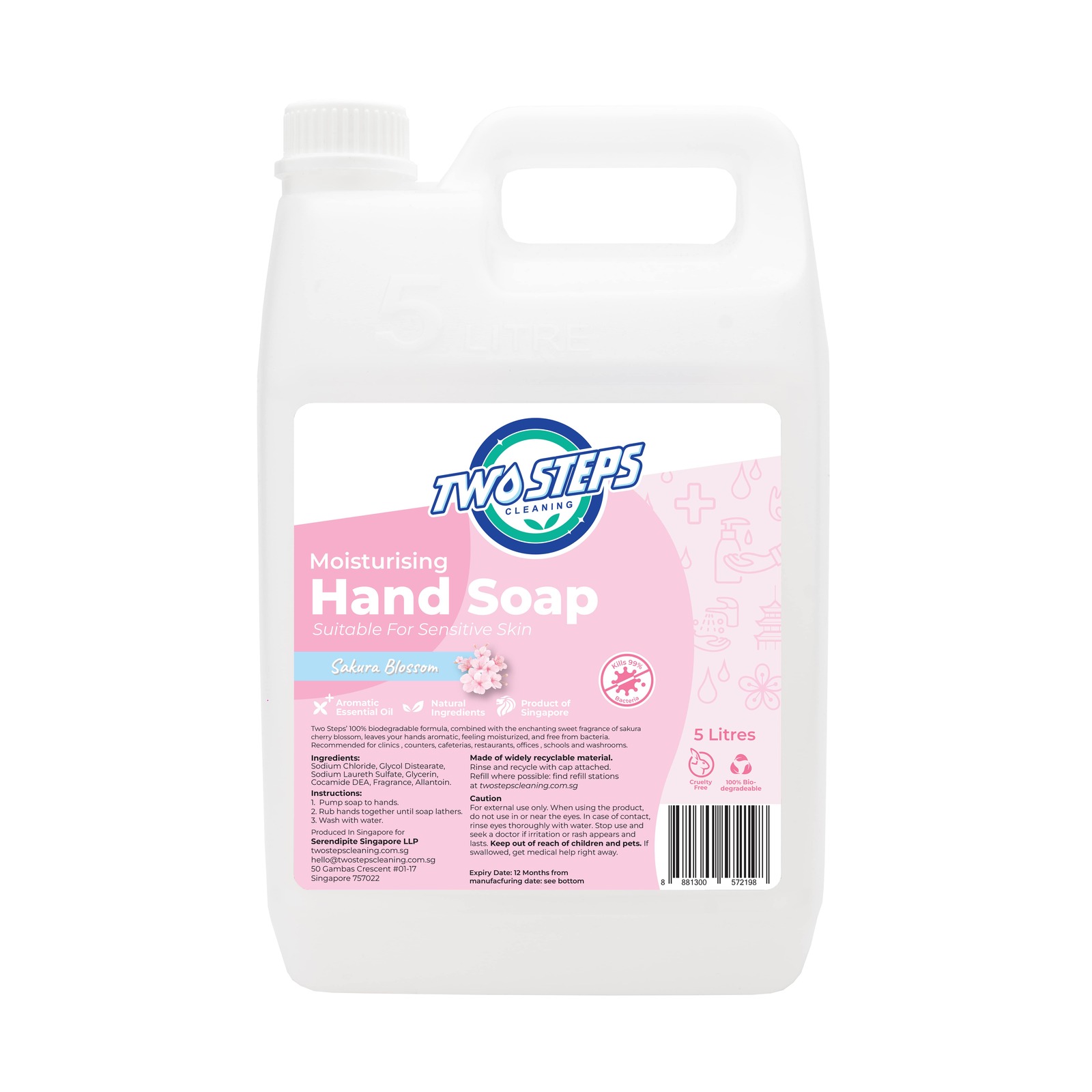 Two Steps Cleaning Hand Soap Eco Refill - Sakura Blossom | NTUC FairPrice