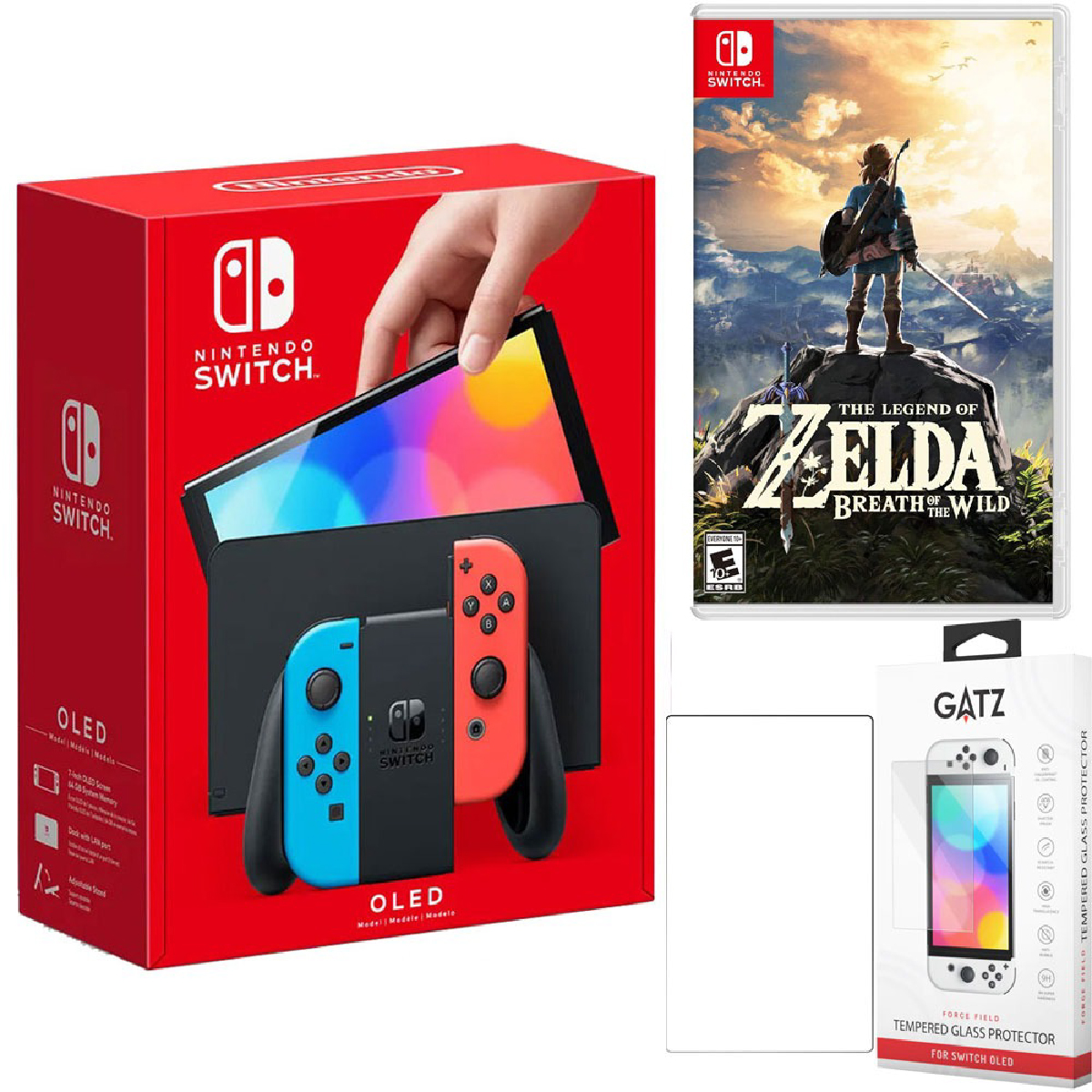 Nintendo Switch Oled + Zelda: BOTW + Screen Protector | NTUC FairPrice