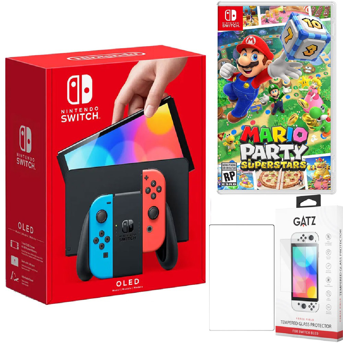 Nintendo Switch Oled + Mario Party Superstars + Screen Pro | NTUC FairPrice