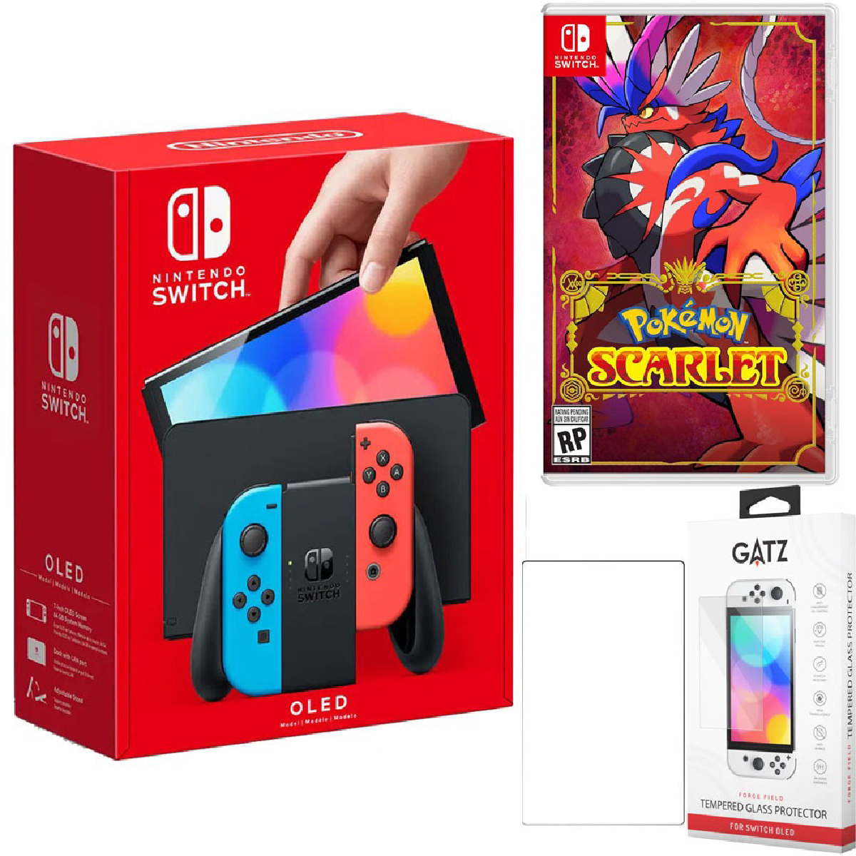 Nintendo Switch Oled + Pokemon Scarlet + Screen Protector | NTUC FairPrice