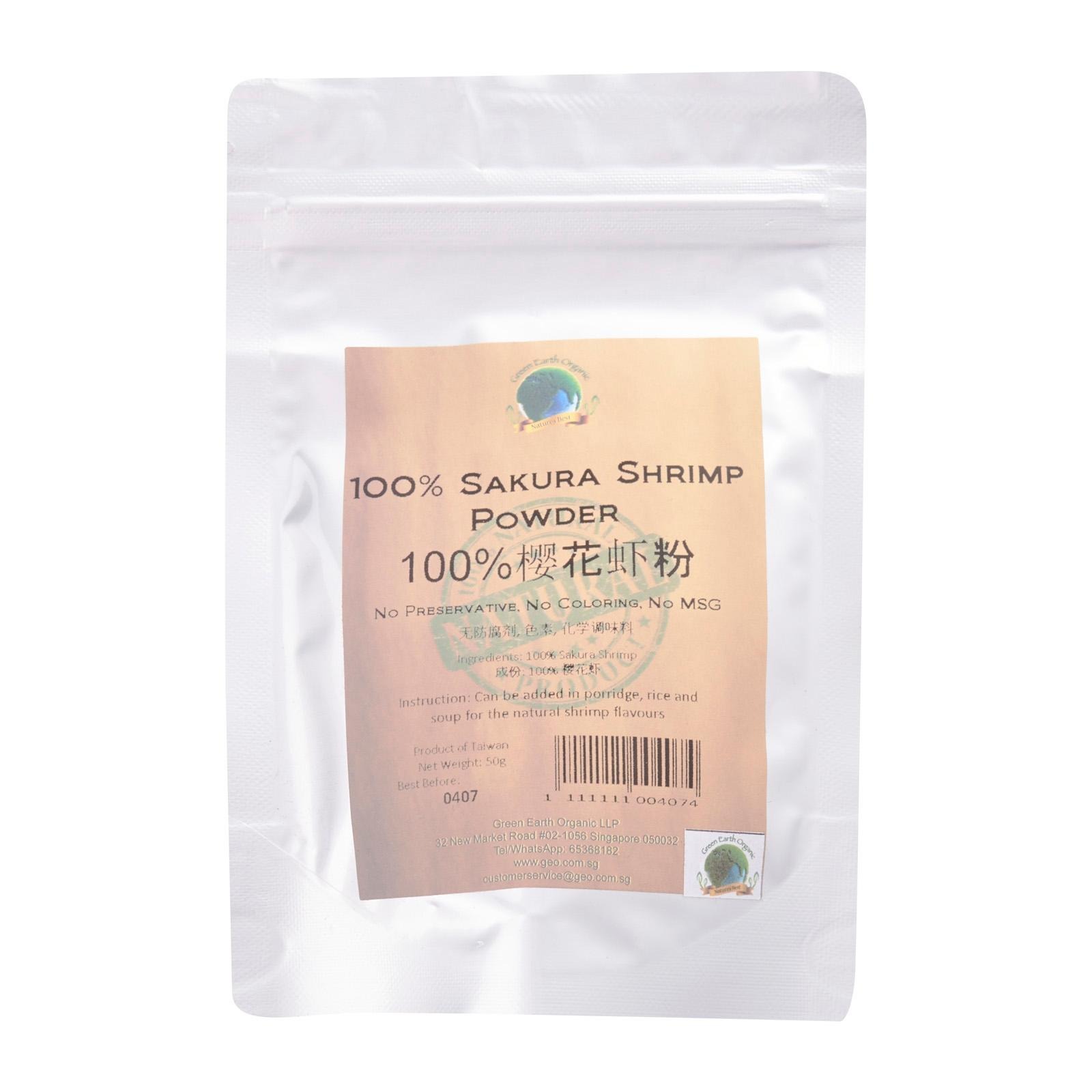 Green Earth Organic 100% Sakura Shrimp Powder | NTUC FairPrice