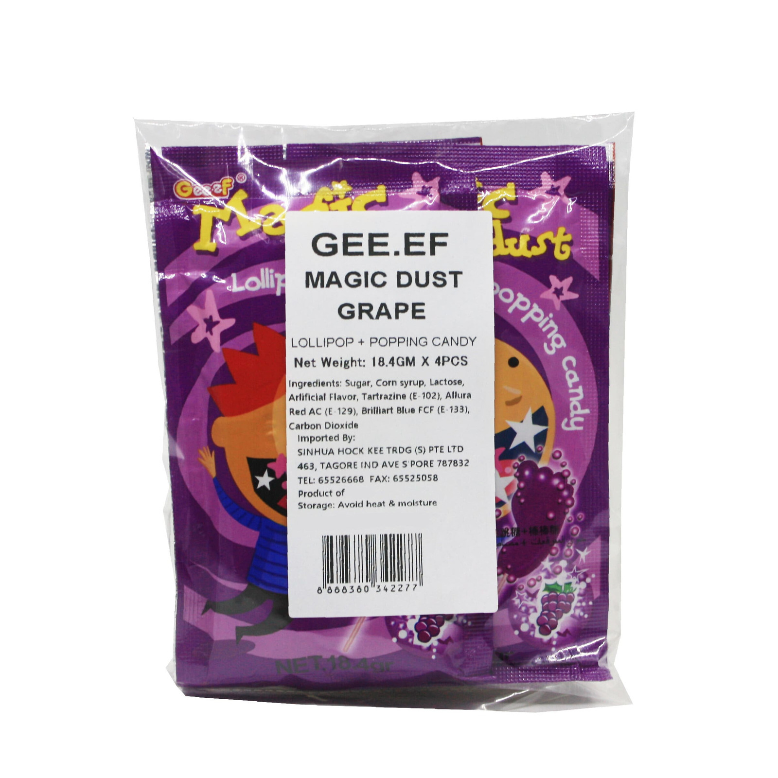 Gee.ef Magic Dust Candy (Grape) 4 Packets | NTUC FairPrice