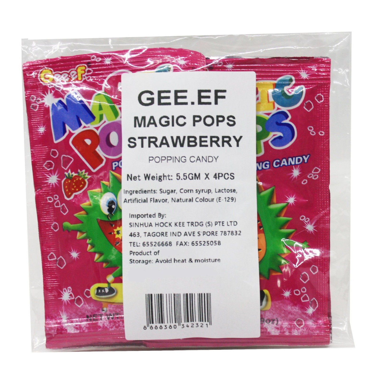 Gee.ef Magic Popping Candy (Strawberry) 4 Packets | NTUC FairPrice