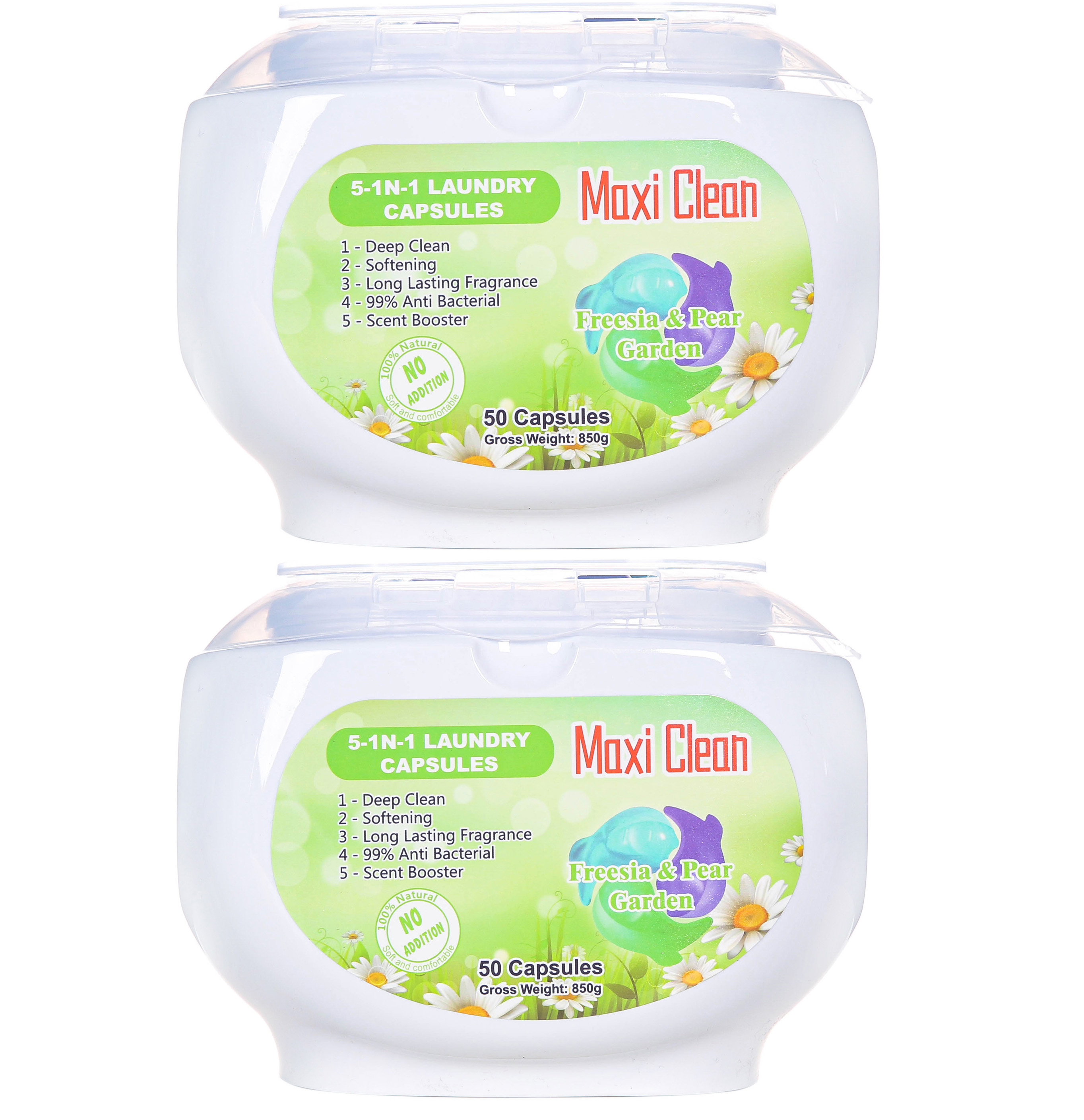Maxi Clean 5in1 Laundry Capsules pods - Freesia and Pear | NTUC FairPrice