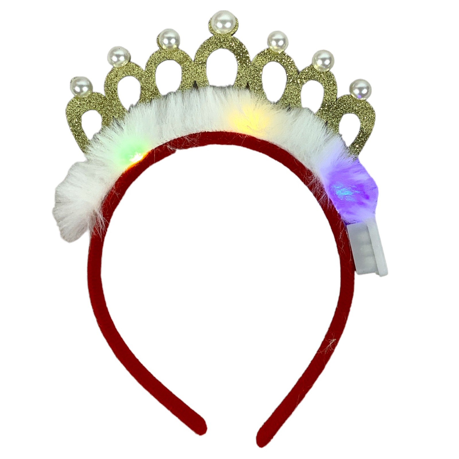Partyforte Christmas Hairband - Tiara, feathers LED | NTUC FairPrice