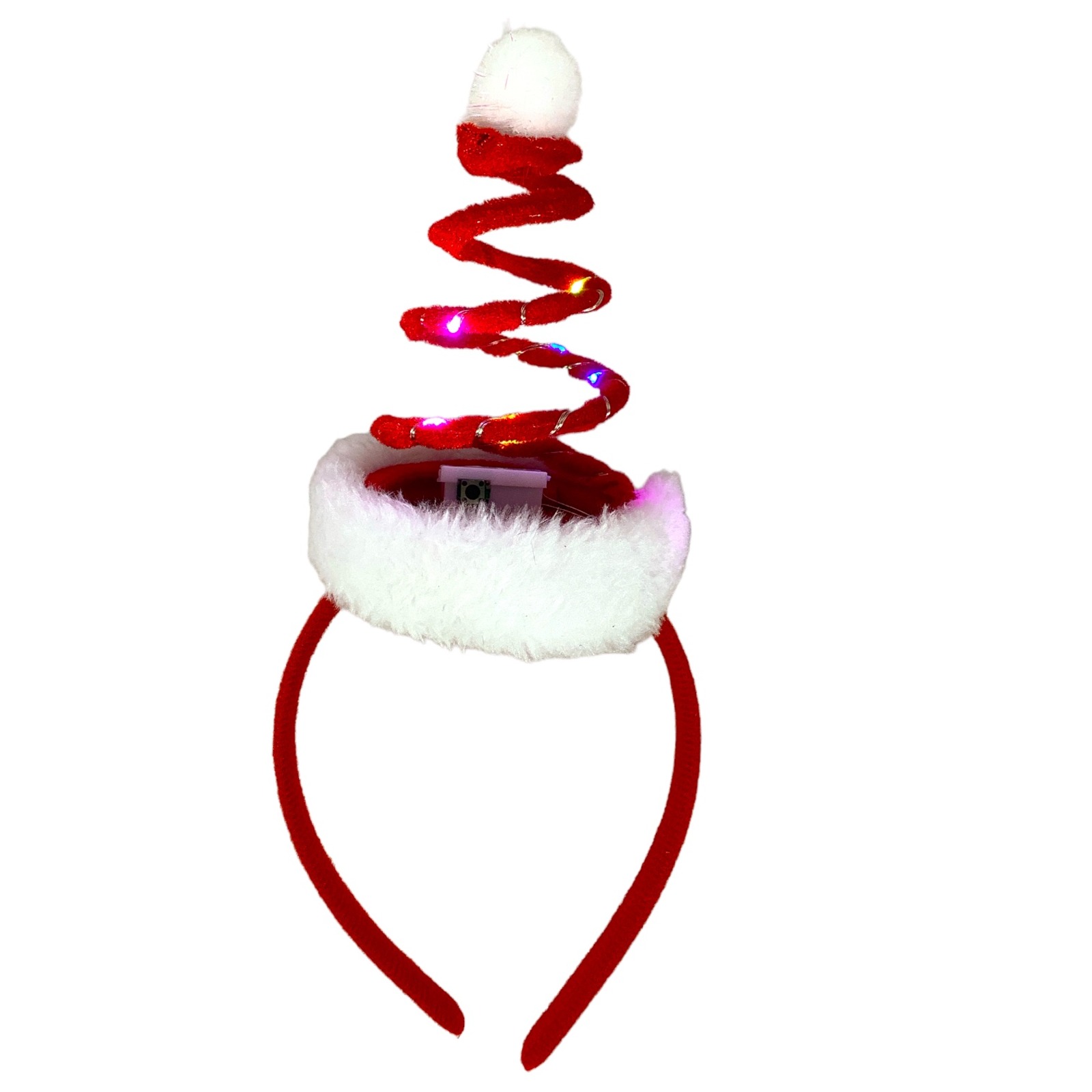 Partyforte Christmas Hairband - Springy Santa Hat LED | NTUC FairPrice