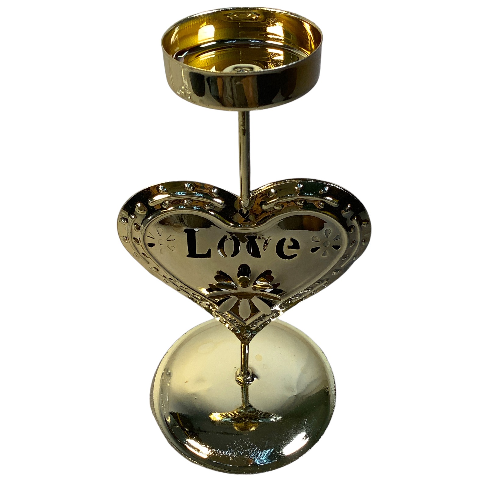 Partyforte Table Deco- Metal Heart Shape Candle Holder Gold | NTUC ...