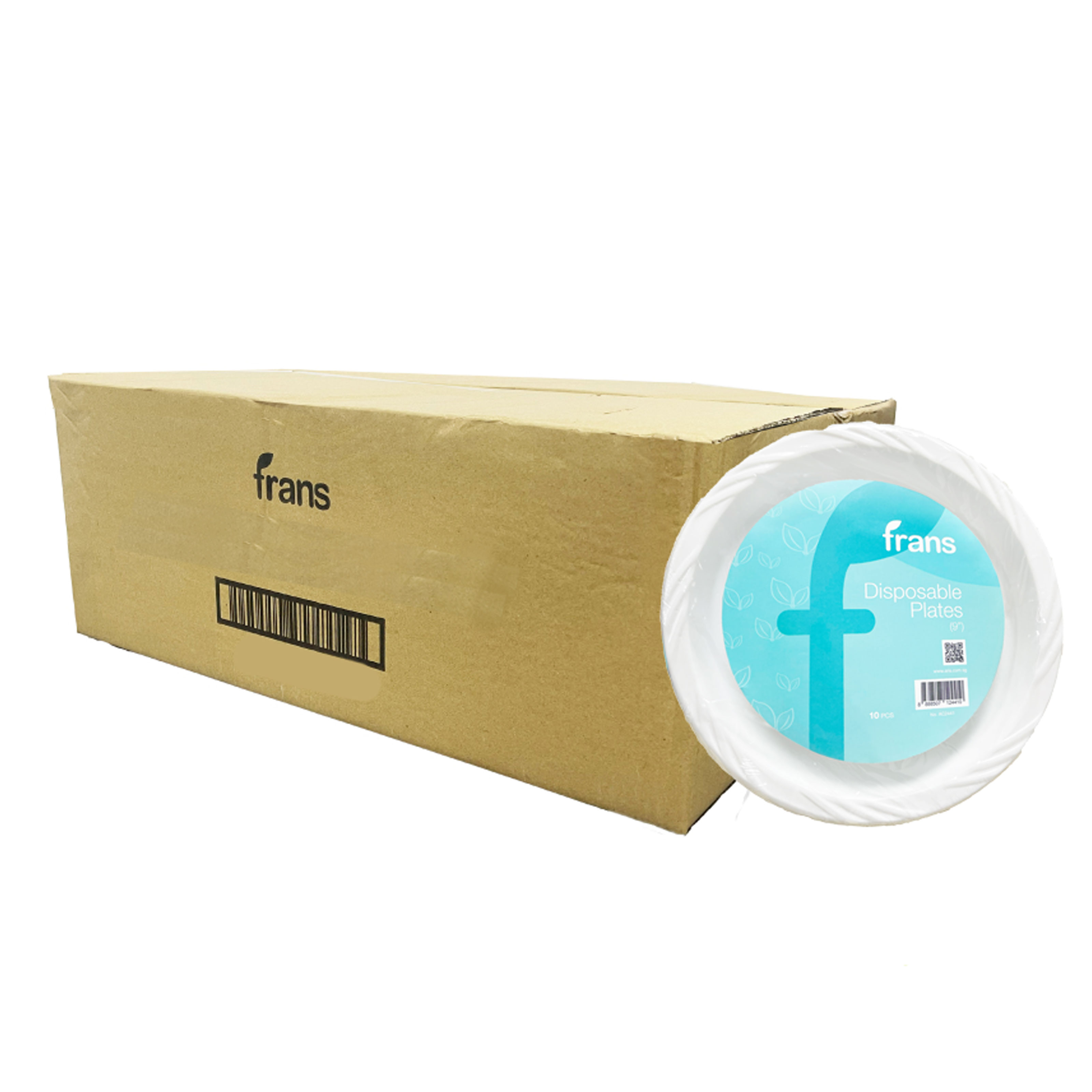 Frans Disposable Plates Carton - 9" | NTUC FairPrice