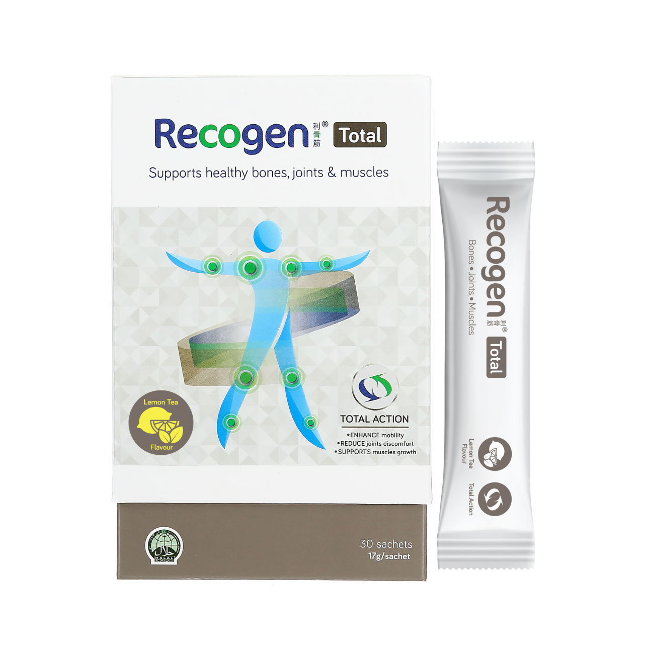 Recogen Total Lemon Tea Collagen Powder - Enhance Mobility | NTUC FairPrice