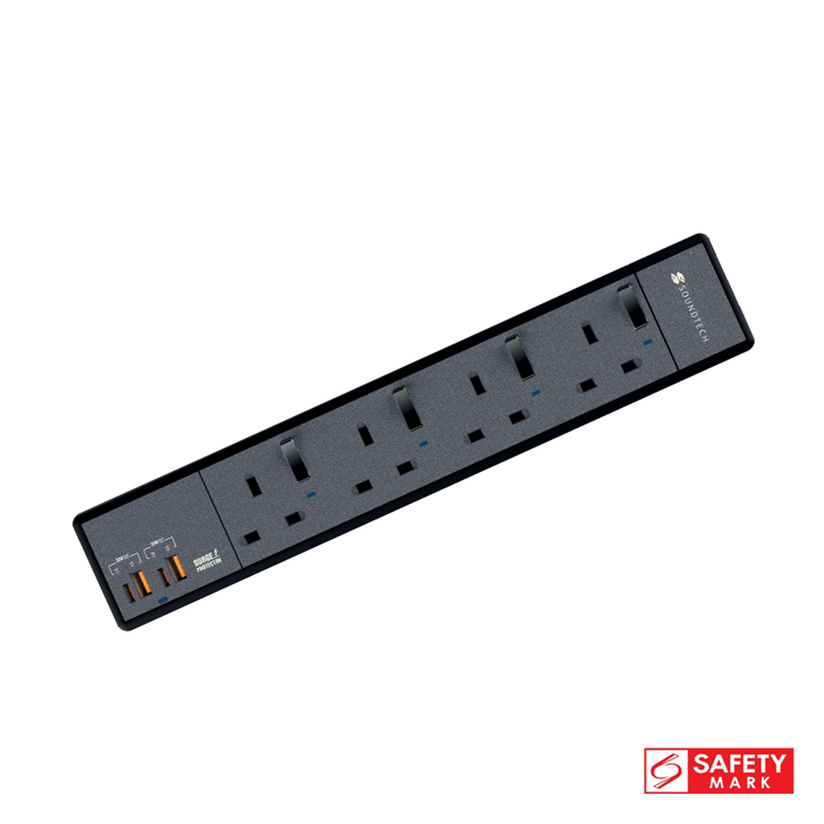 Soundtech Power Strip w 2sets of 20Watts A+C Quick Charger | NTUC FairPrice