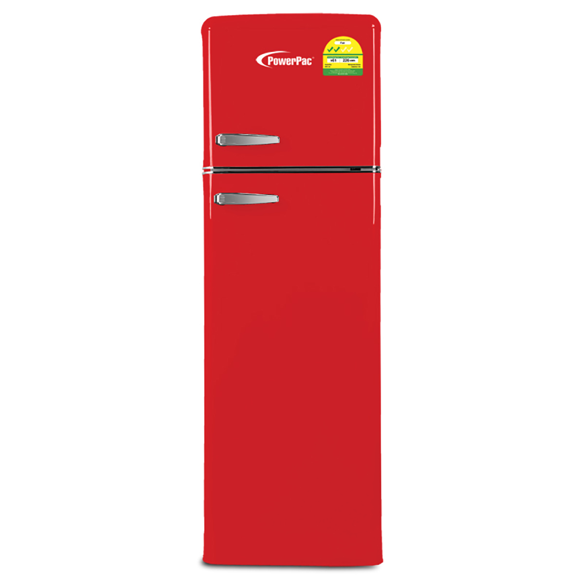PowerPac Retro Fridge 255L (PPF260) - Red | NTUC FairPrice