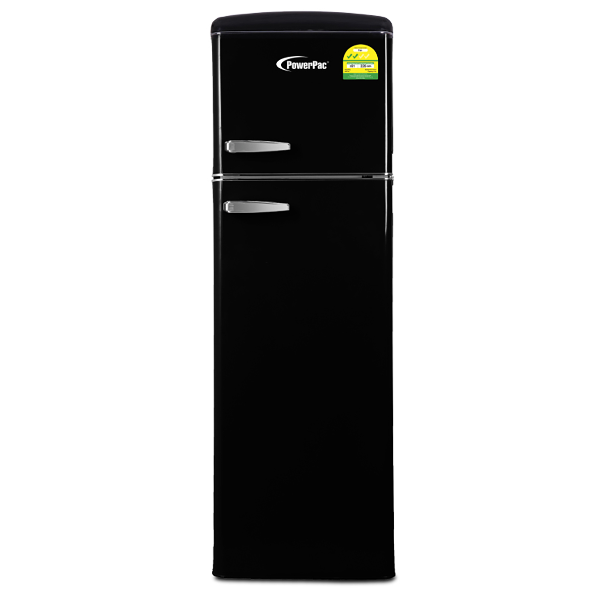PowerPac Retro Fridge 255L (PPF260) - Black | NTUC FairPrice