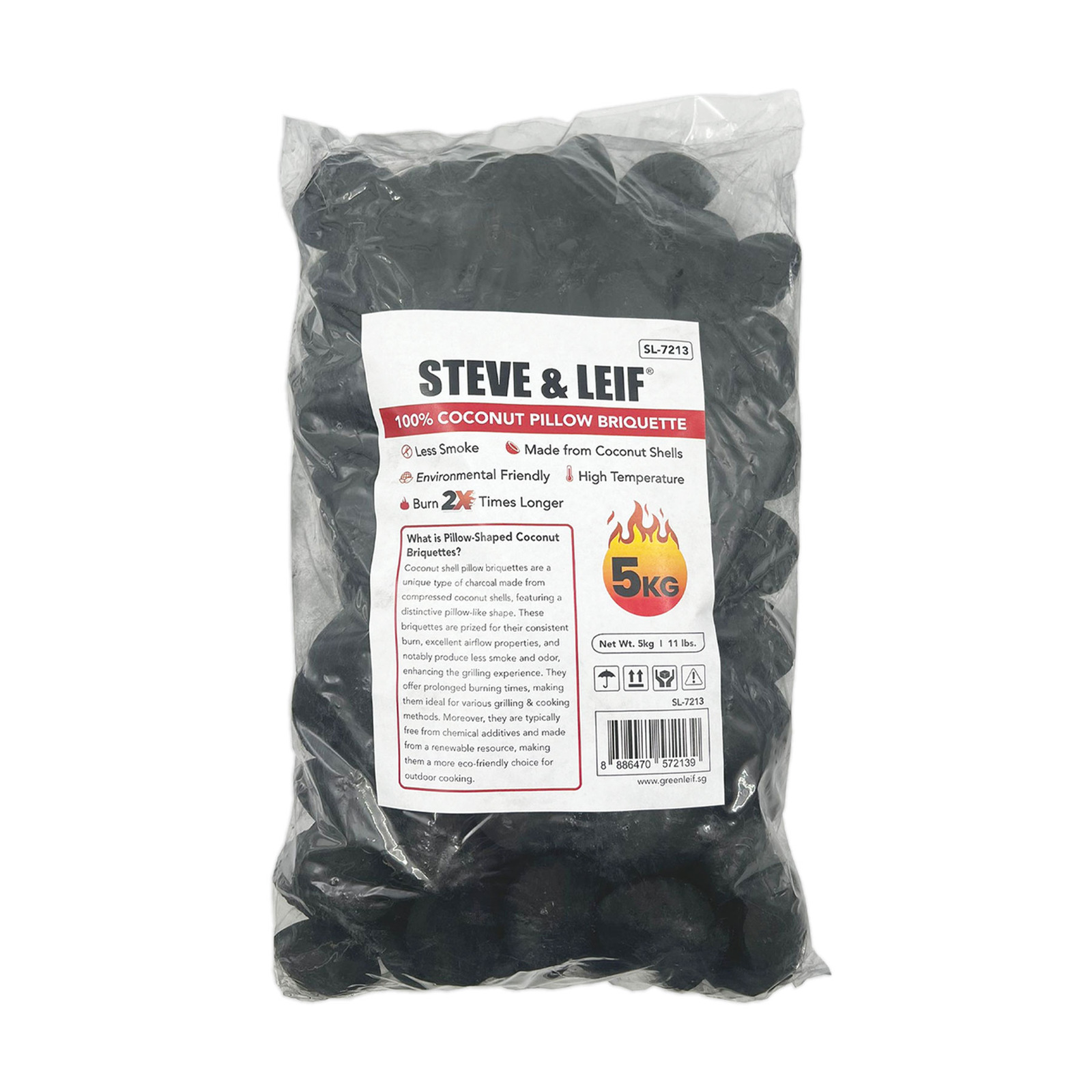 Steve & Leif Coconut Charcoal Briquettes (5 kg) | NTUC FairPrice