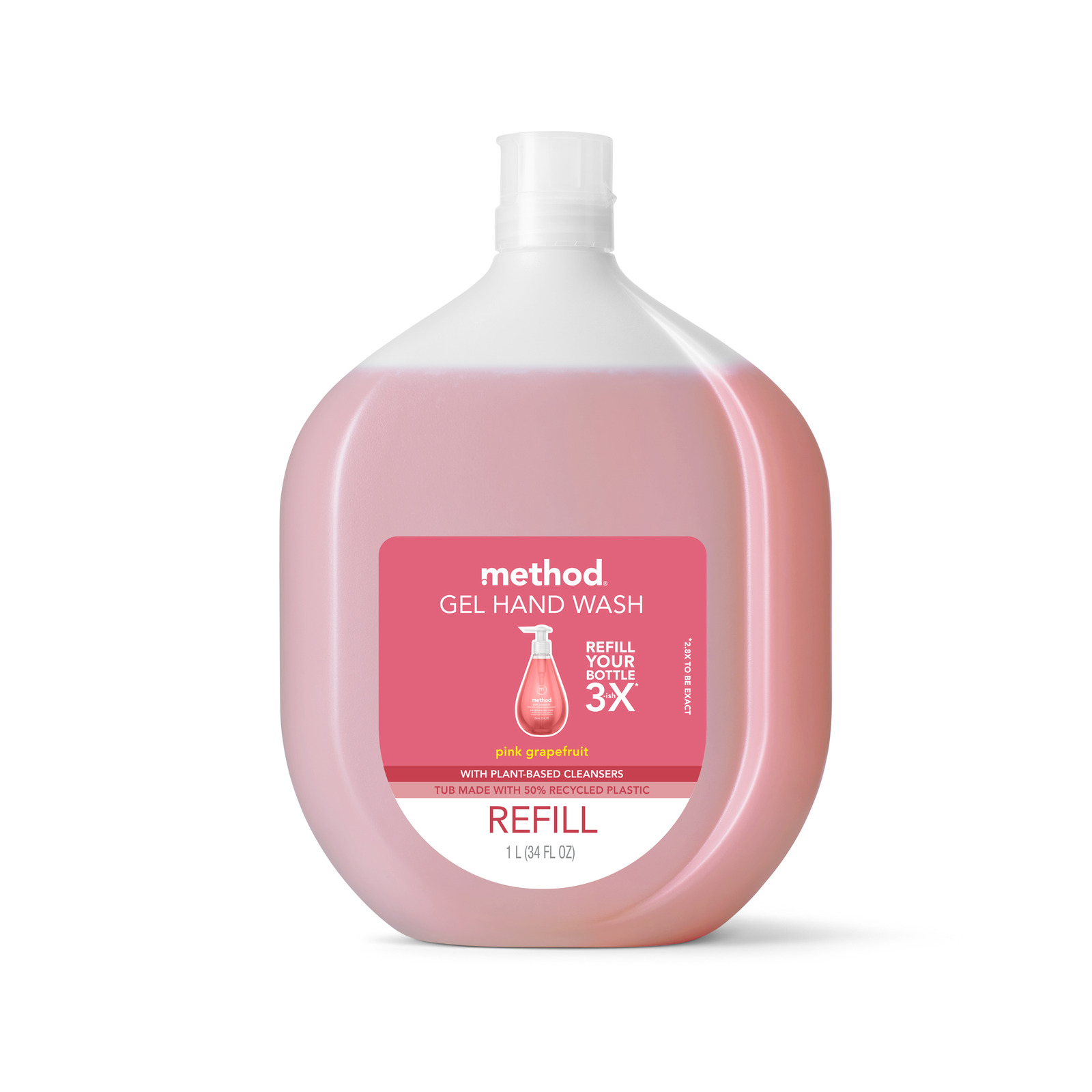 Method Gel Hand Wash - Pink Grapefruit 1L - Refill | NTUC FairPrice