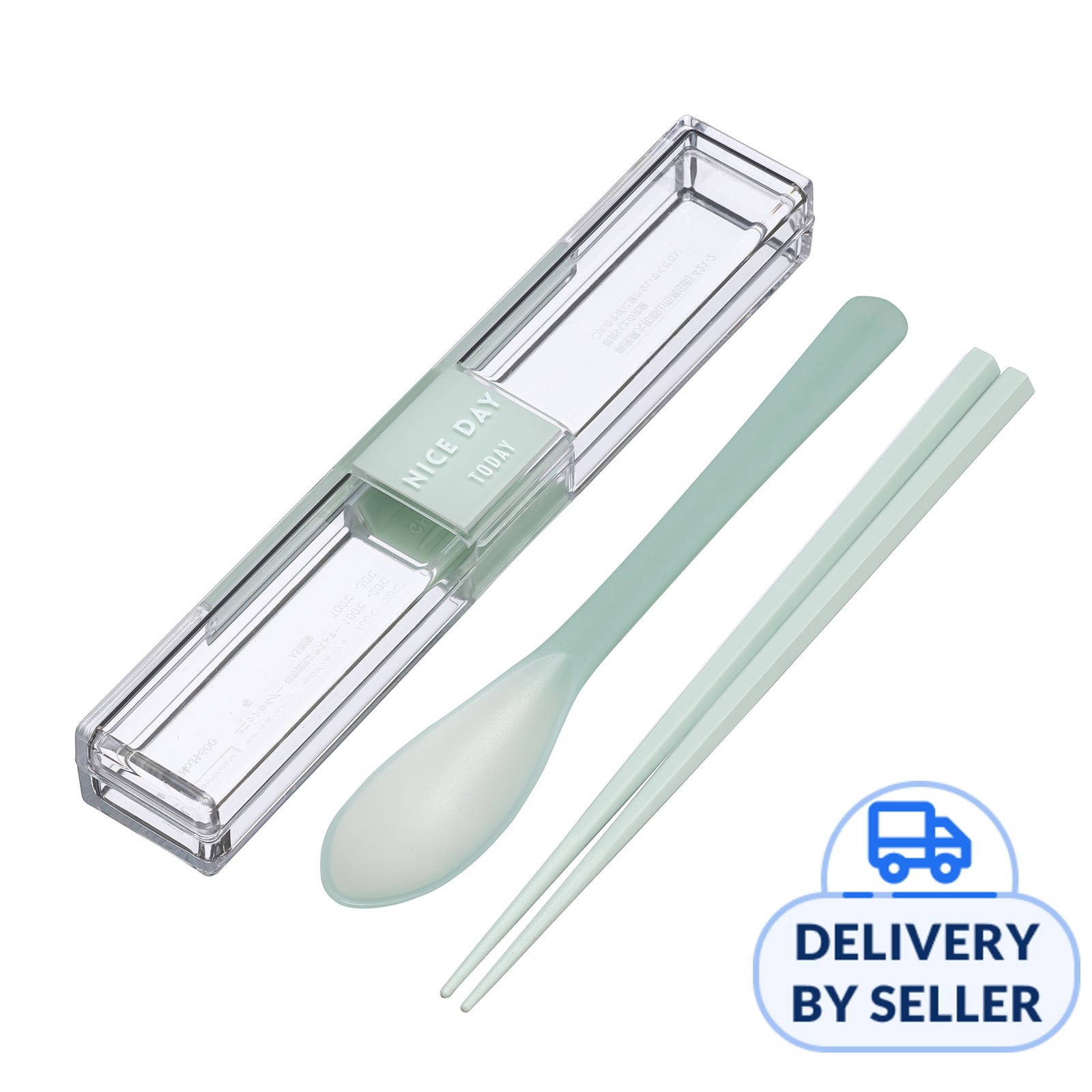 Lustroware Spoon Chopstick Set w/Case 18cm-Pastel Green | NTUC FairPrice