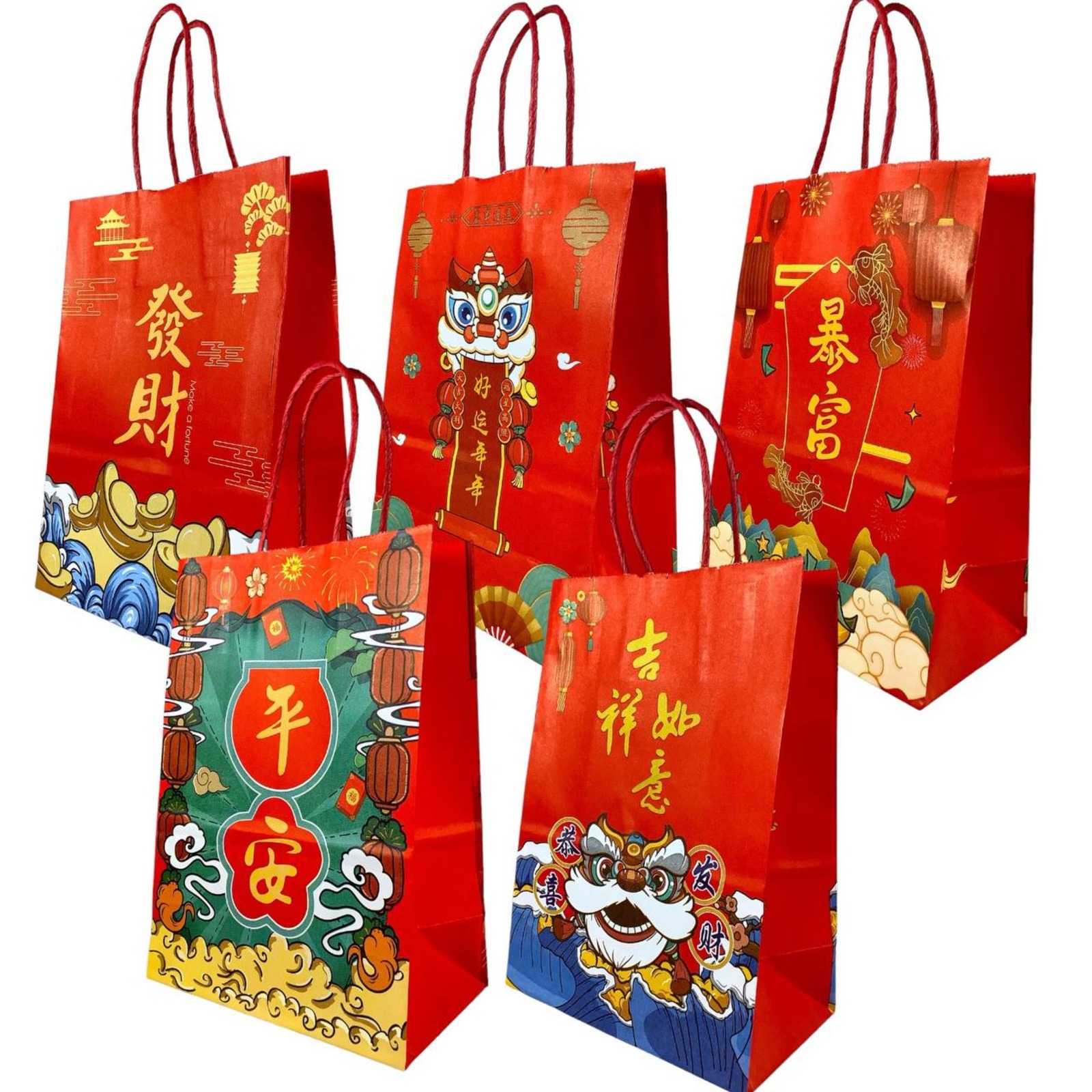 Partyforte CNY CNY Paper Bag Mixed Designs | NTUC FairPrice