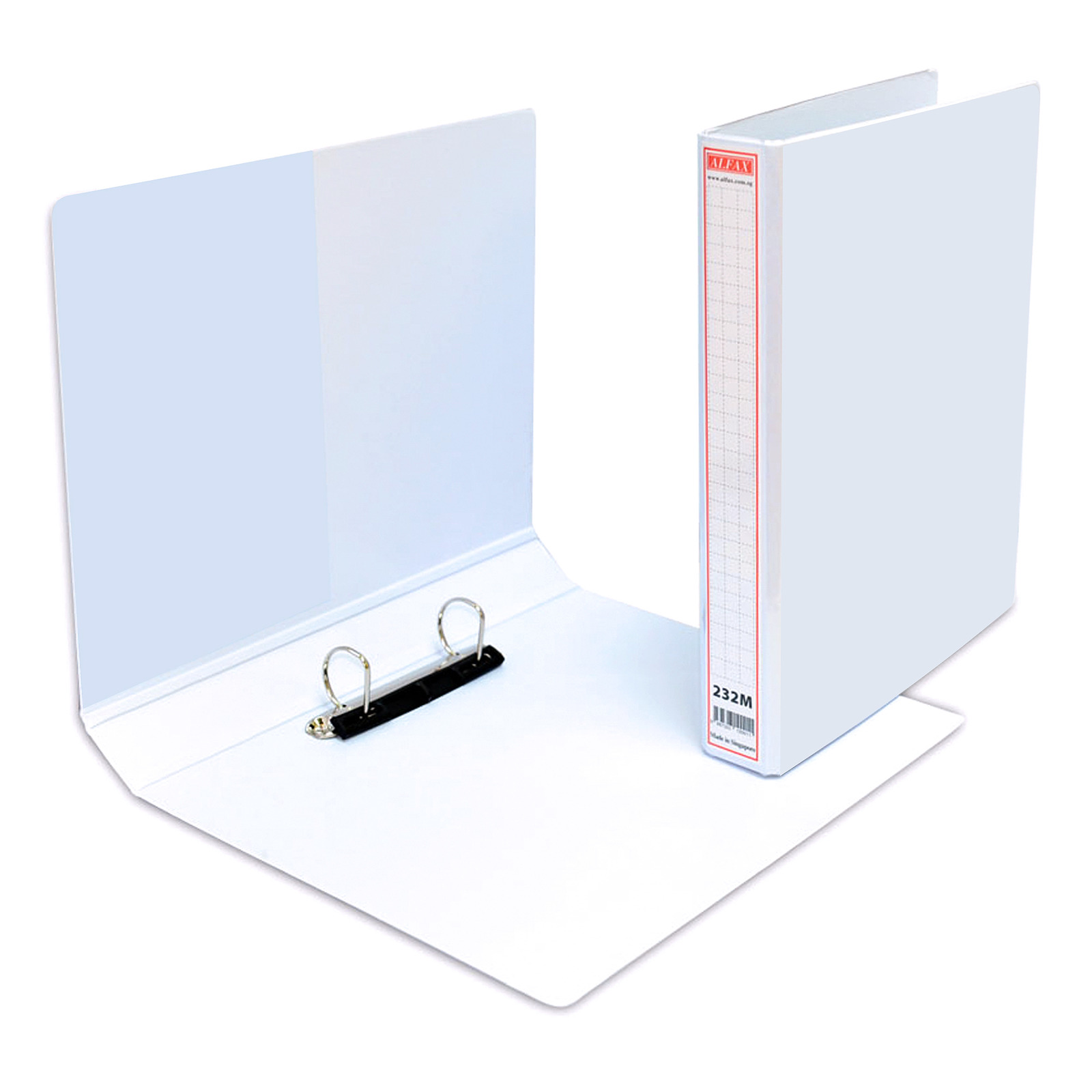 Alfax 232M White Laminated Binder File A4 - 25mm | NTUC FairPrice