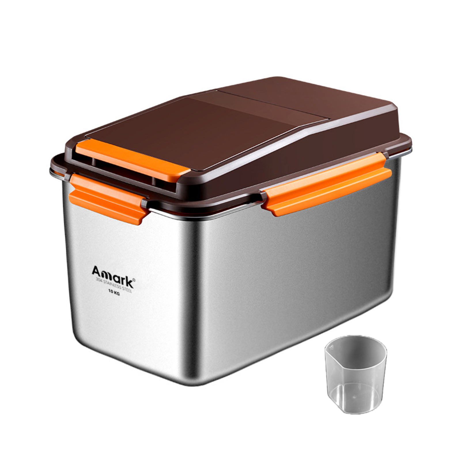 Amark Kitchen Collection S/S Rice Stocker w/Flip Top Lid 10kg | NTUC ...