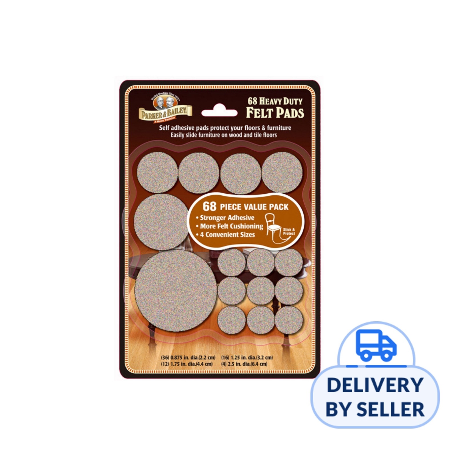 Parker & Bailey Heavy Duty Felt Pads Assorted Sizes Oatmeal | NTUC ...