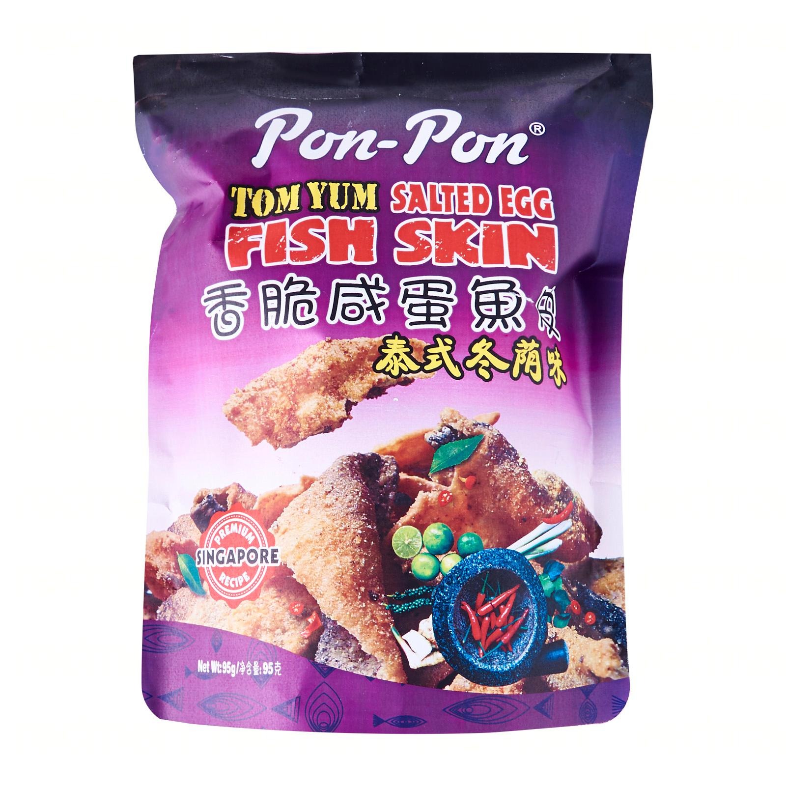 Pon Pon Crispy Tom Yum Salted Egg Fish Skin | NTUC FairPrice