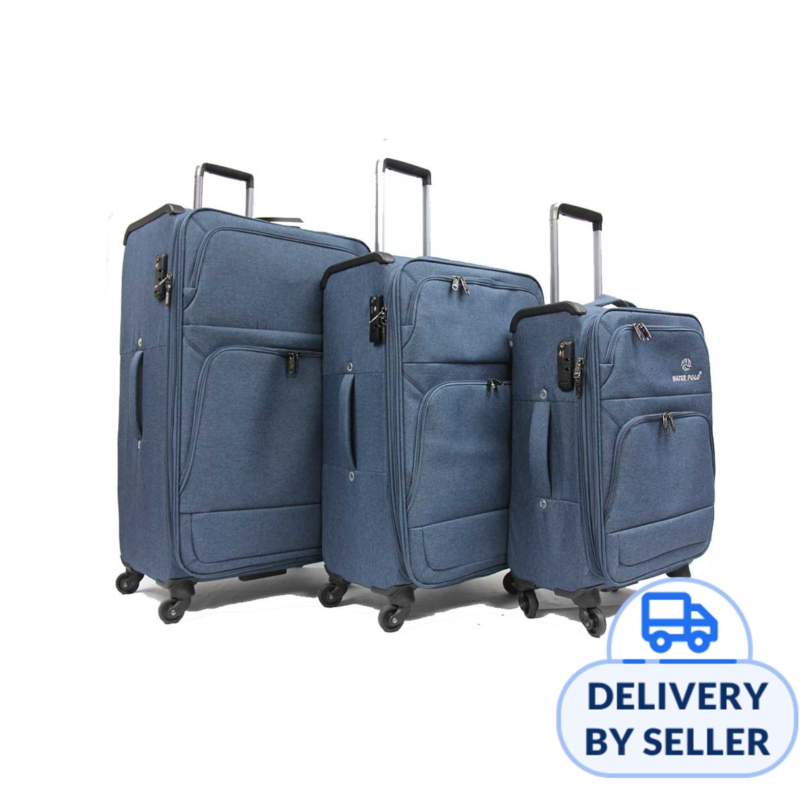 20+24+28in Ultralight Softside Expandable Luggage TSA Blue | NTUC FairPrice