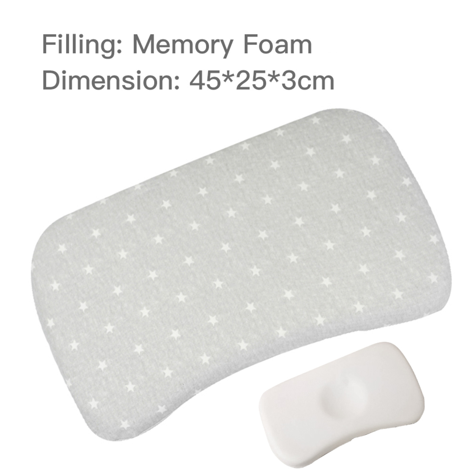 Sweet Home Baby Memory Foam Pillow - (Starry - Gray) | NTUC FairPrice
