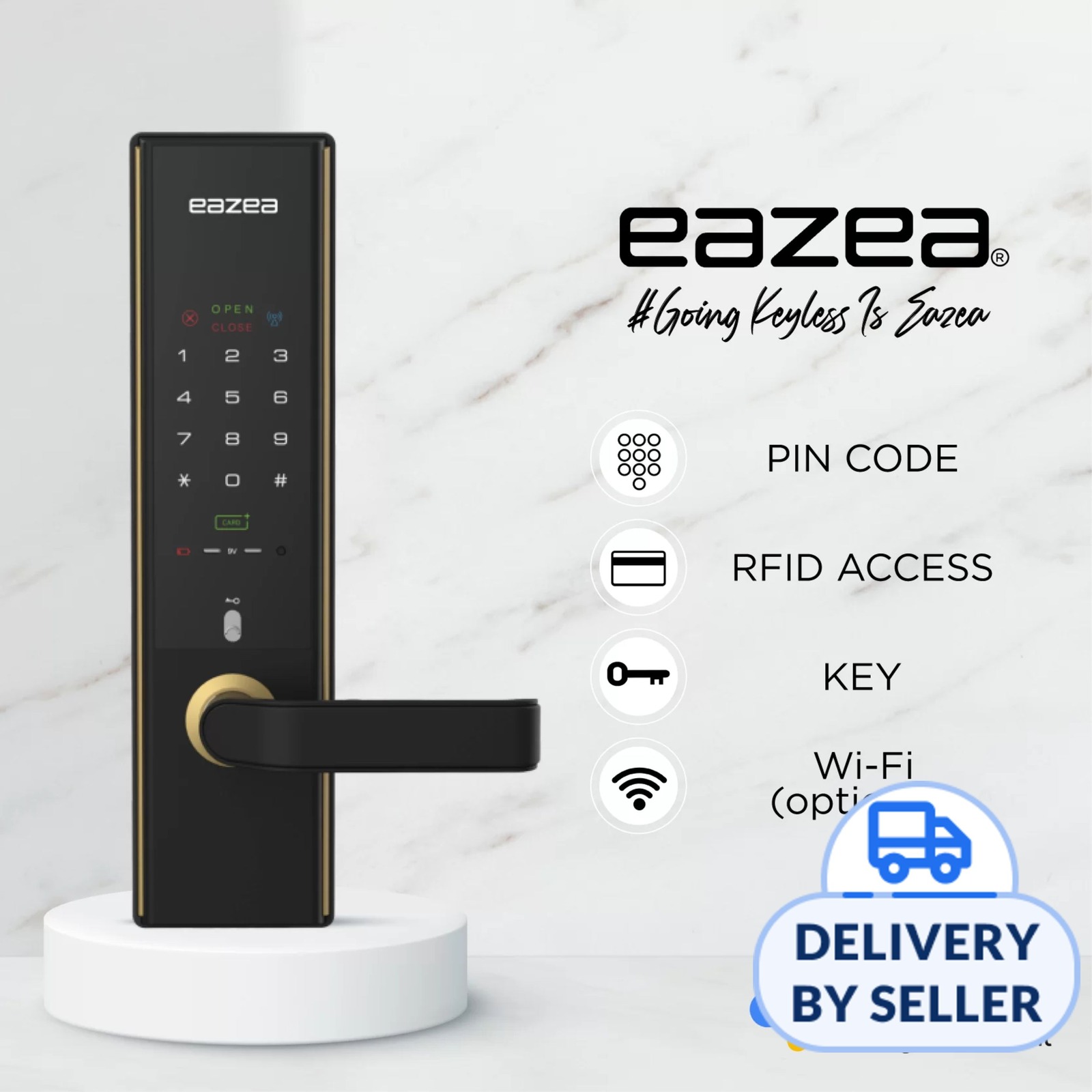 Eazea Tab Mortise Digital Door Lock | NTUC FairPrice