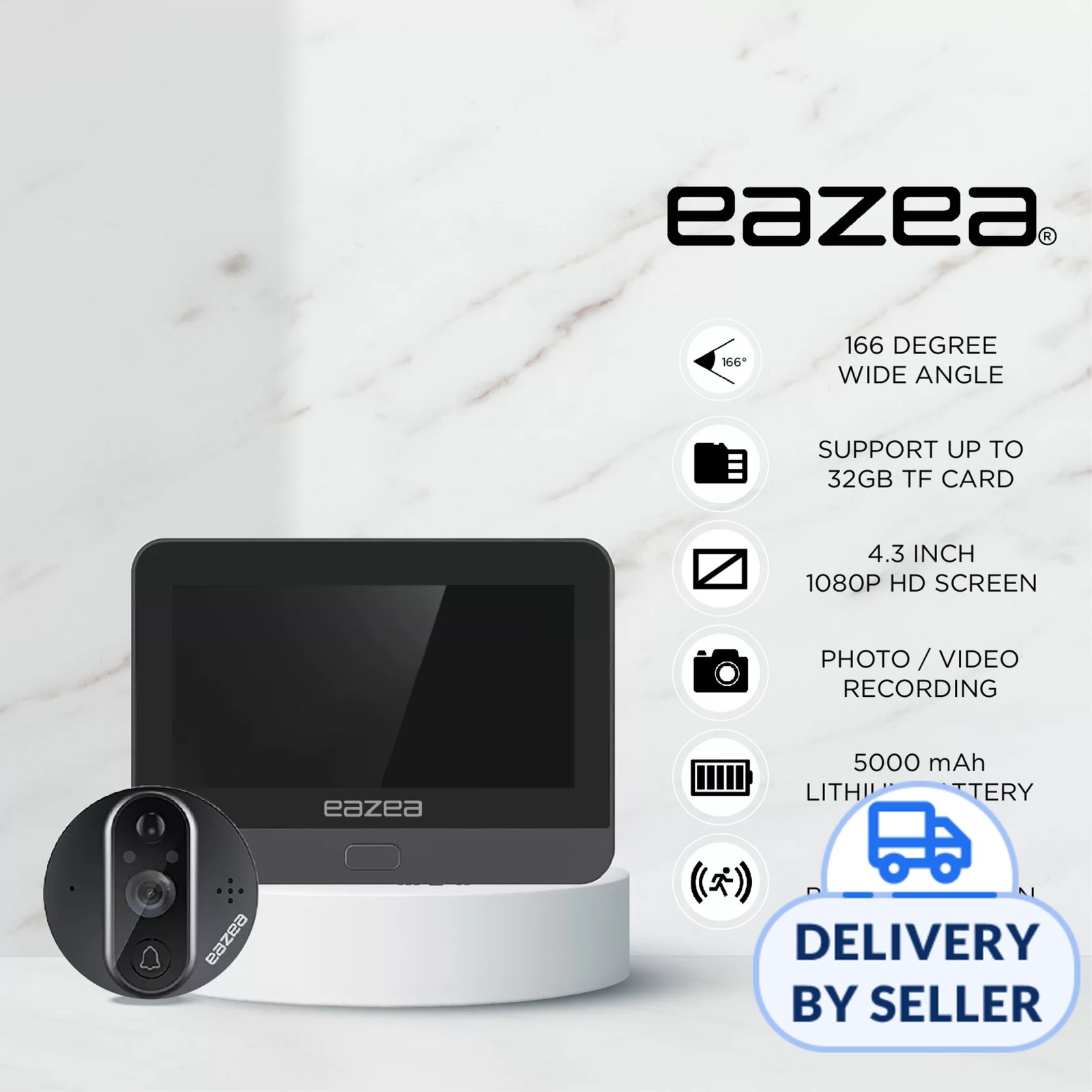 Eazea EV03 Digital Viewer/Video Doorbell | NTUC FairPrice