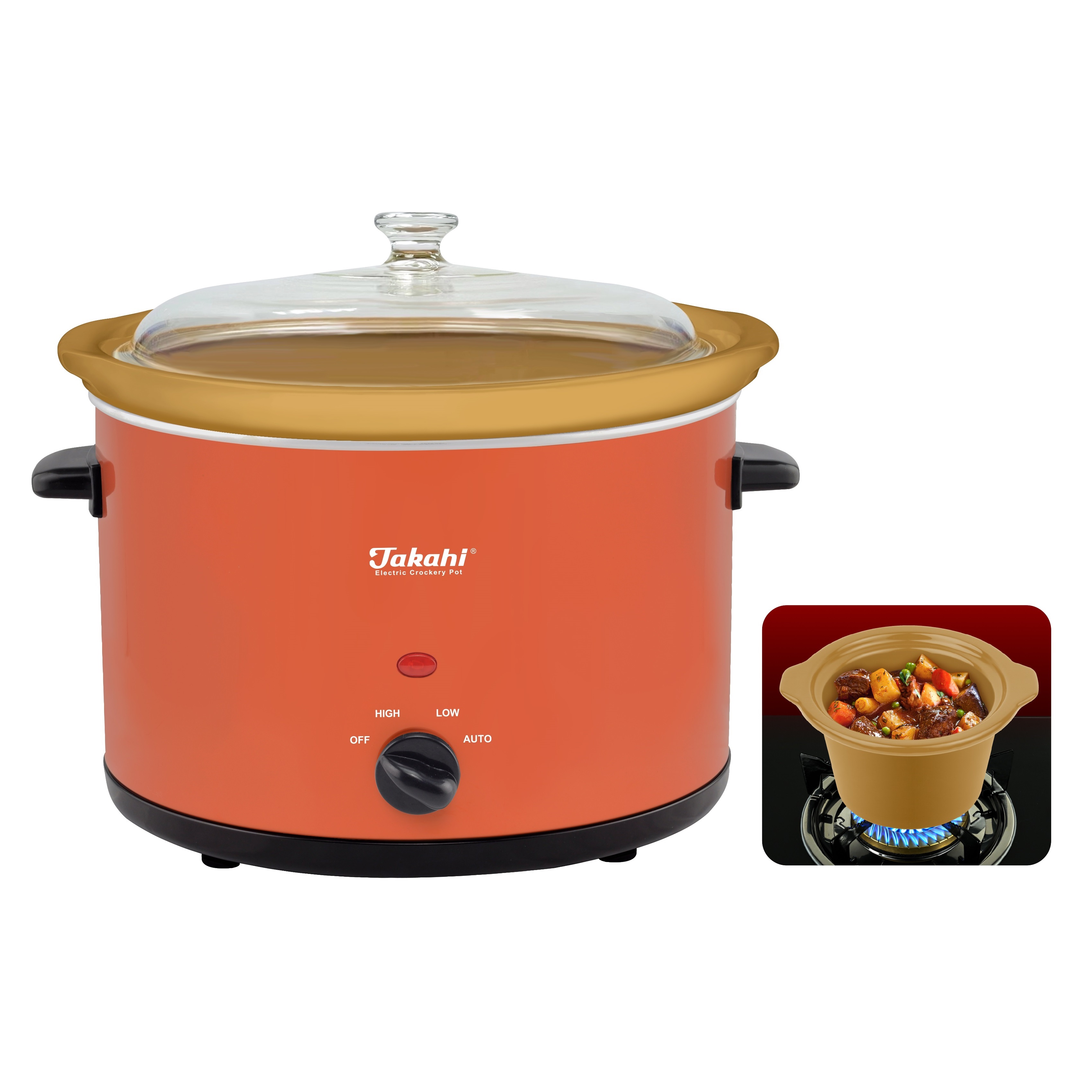 Takahi 5.0L Electric Crockery Pot/Slow Cooker 1606 Type HR-WO | NTUC ...