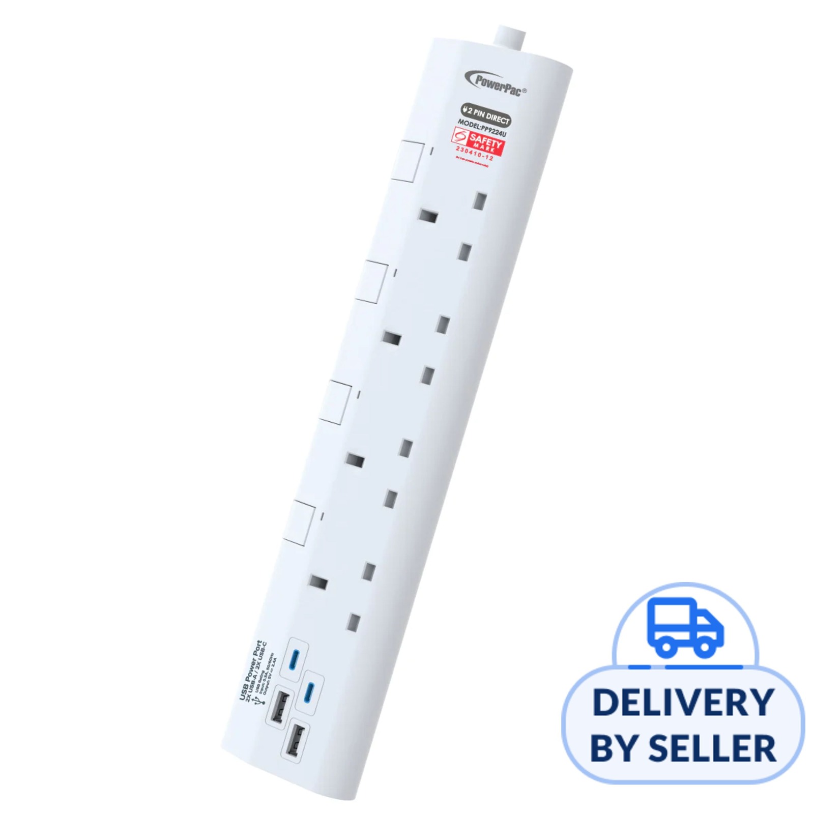 PowerPac 4Way Socket W/ 2A+2C USB (PP9224U) | NTUC FairPrice
