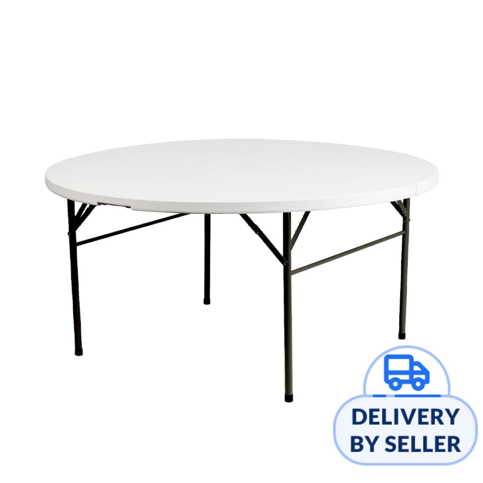 HOUZE 122cm HDPE Folding Table with Black Legs - White | NTUC FairPrice