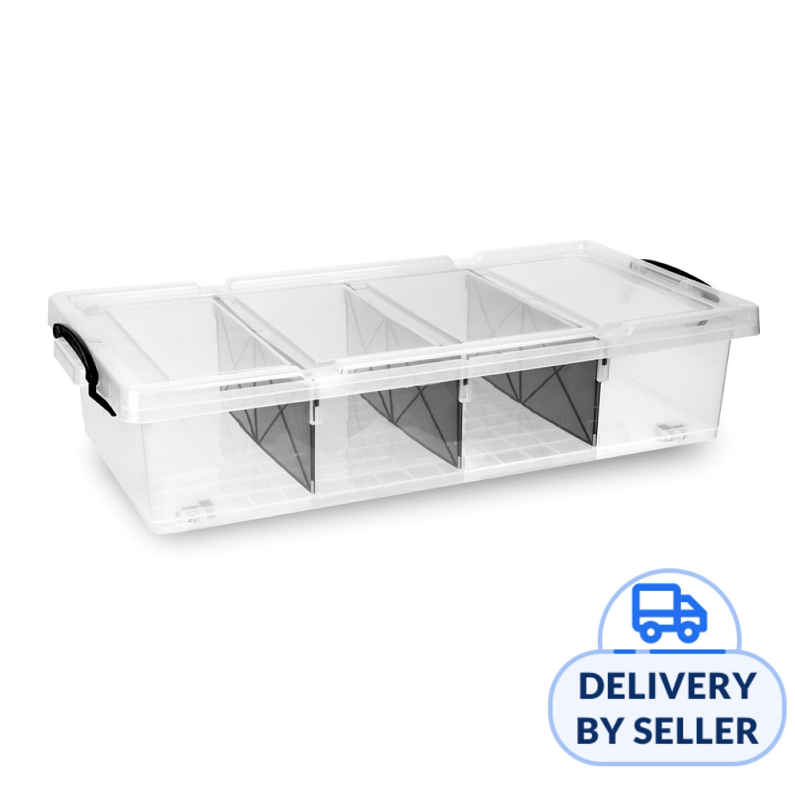 HOUZE 35L LOW PROFILE Storage Box with Removable Dividers | NTUC FairPrice