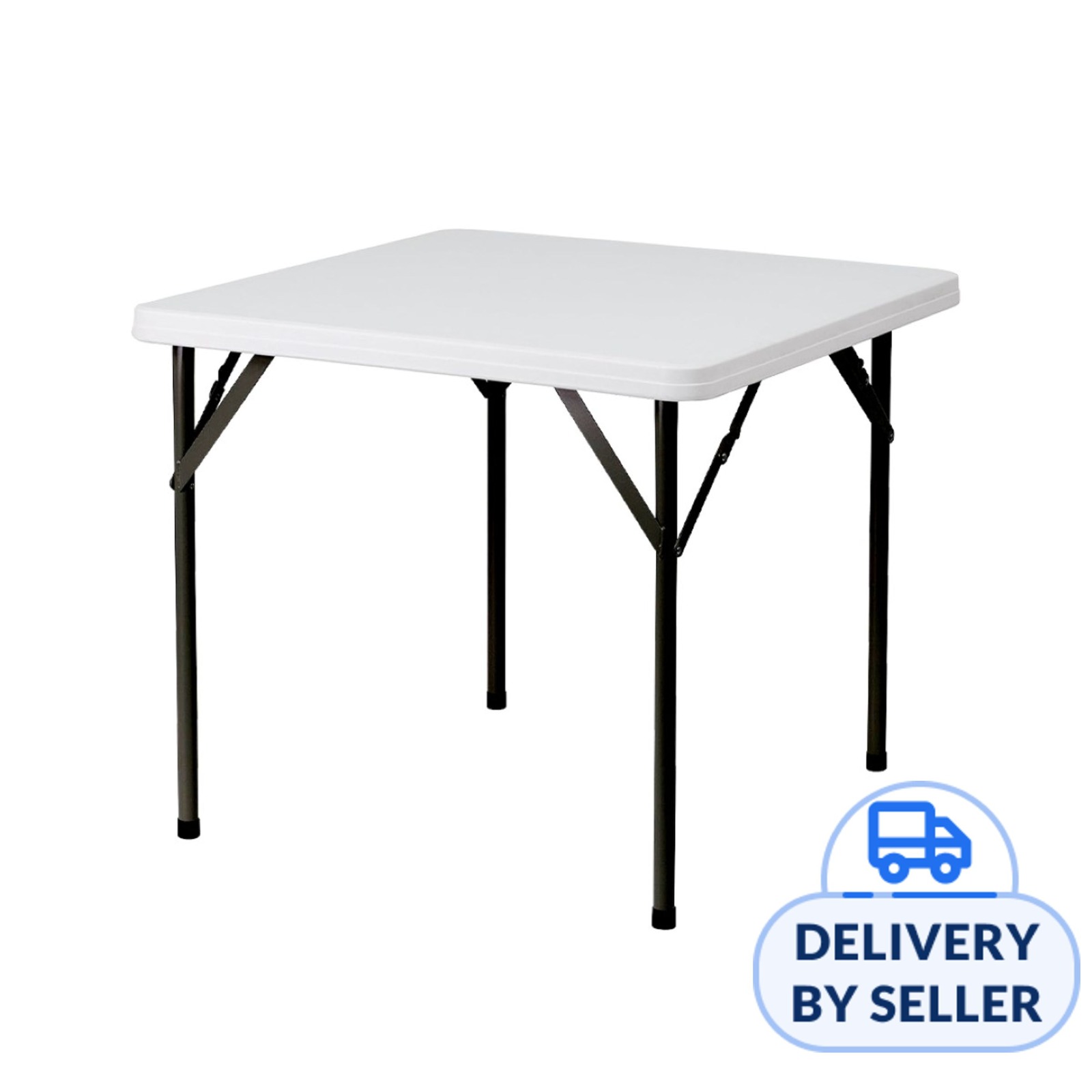 HOUZE 86cm HDPE Folding Table with Black Legs - White | NTUC FairPrice