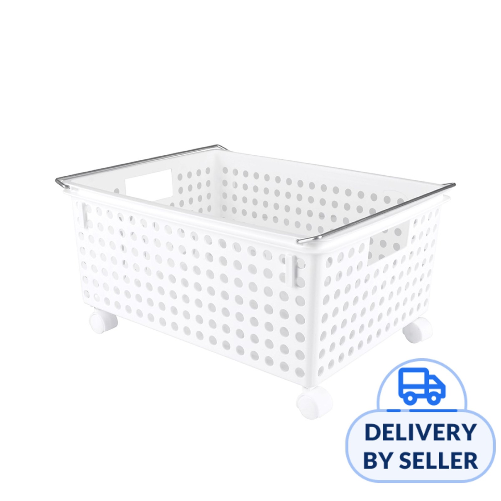 HOUZE - Hollow Stackable Rolling Storage Basket (Small) | NTUC FairPrice