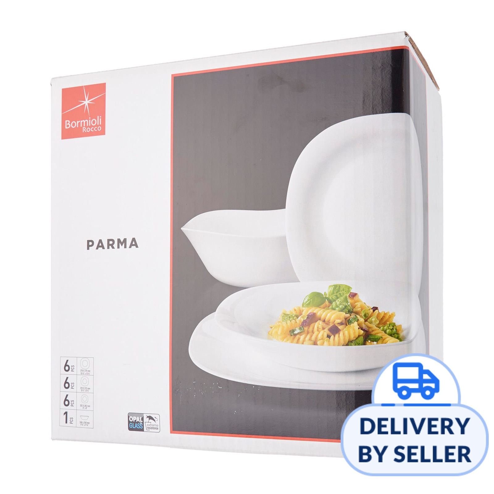 Bormioli Rocco Parma Opalware - 19 Piece Dinnerware Set | NTUC FairPrice