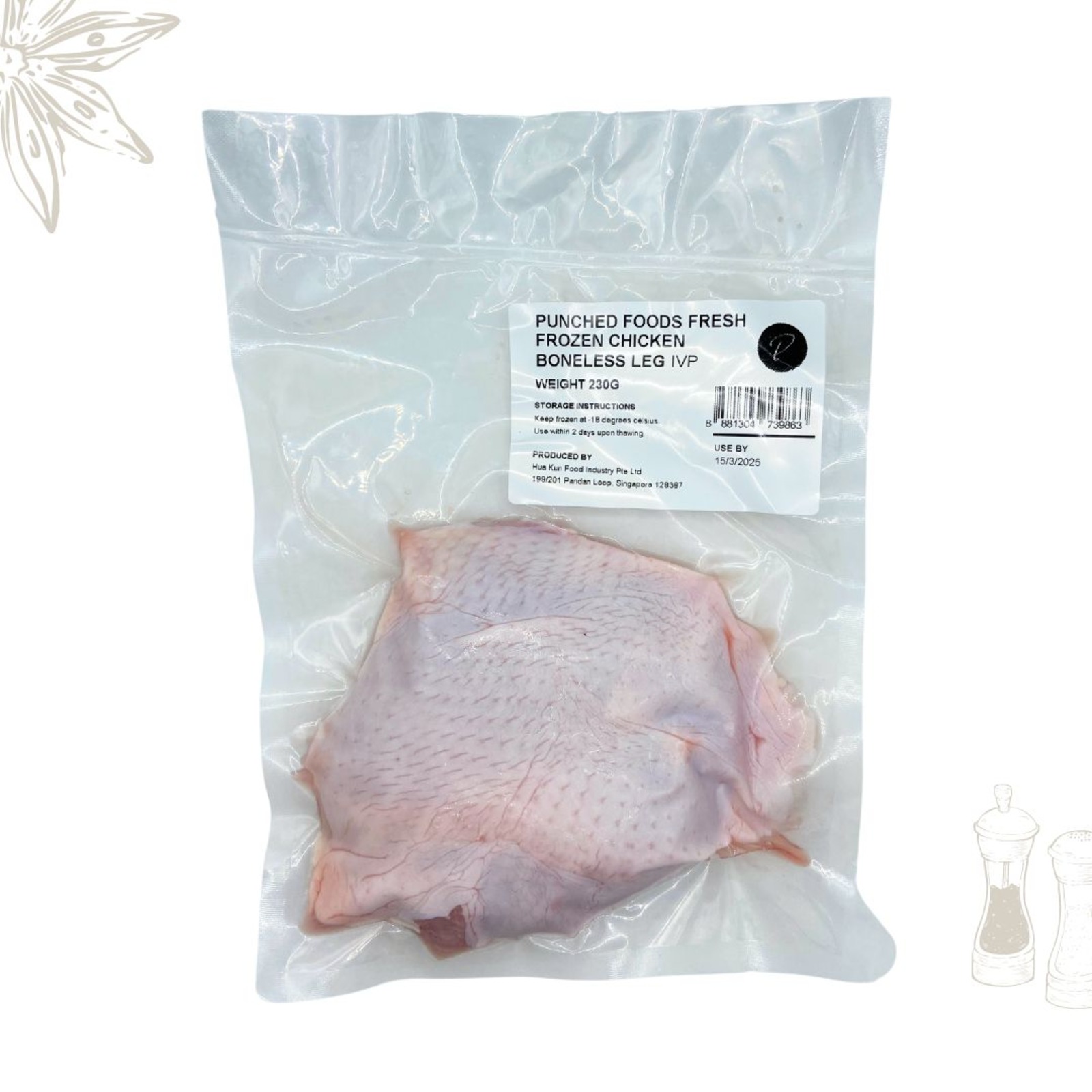 Punched Foods Fresh Frozen Chicken Boneless Leg IVP | NTUC FairPrice