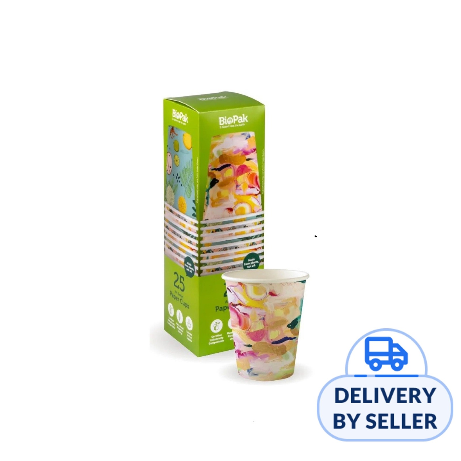 BioPak Compostable Hot Drinks Paper Cups 280ml Single Wall | NTUC FairPrice