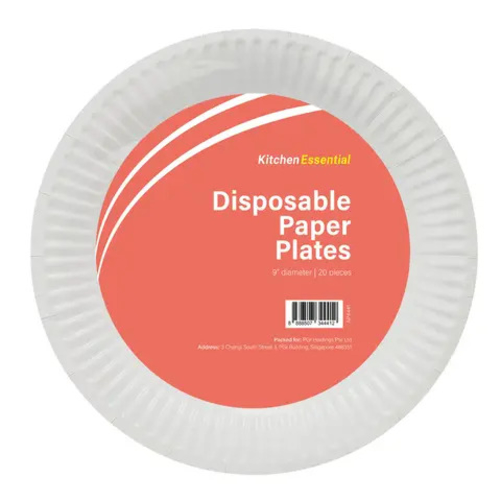 Kitchen Essentials Paper Plate 9" (20pcs) | NTUC FairPrice