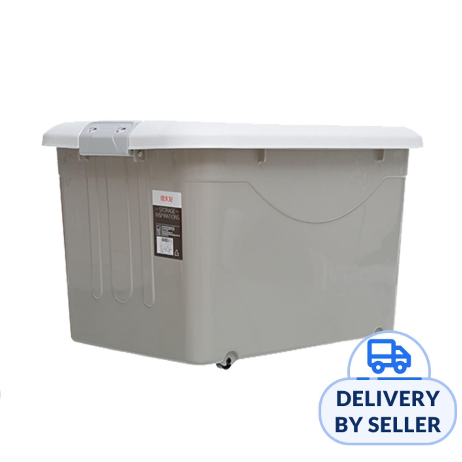 Citylife 60L Storage Container Box With Wheels (Ice Grey) | NTUC FairPrice
