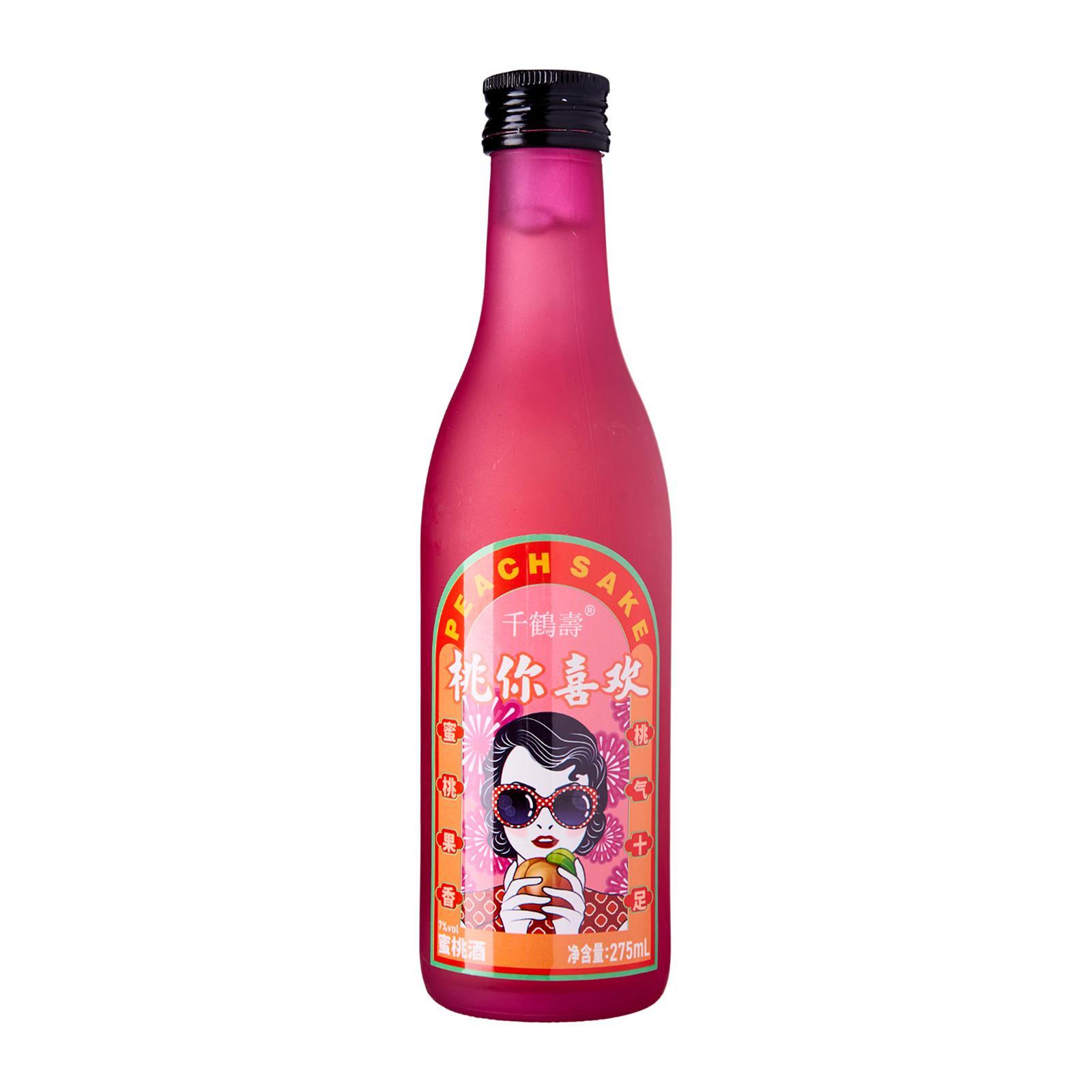 Kirei Tao Ni Xi Huan Chinese Peach Sake Glass Bottle | NTUC FairPrice