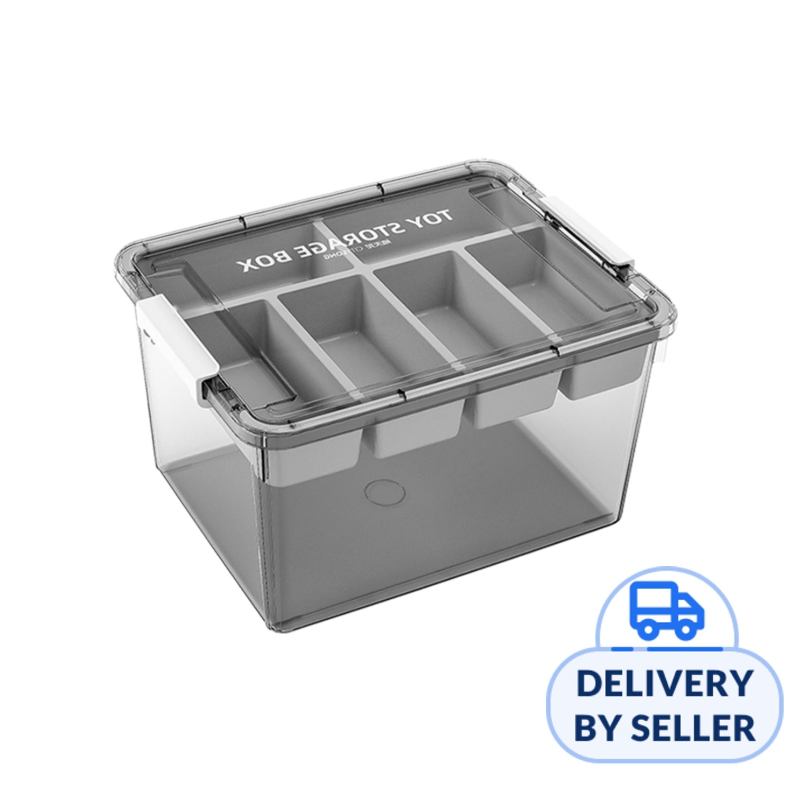 Citylife 30L Storage Box With Extra Compartment Tray S.Grey | NTUC ...