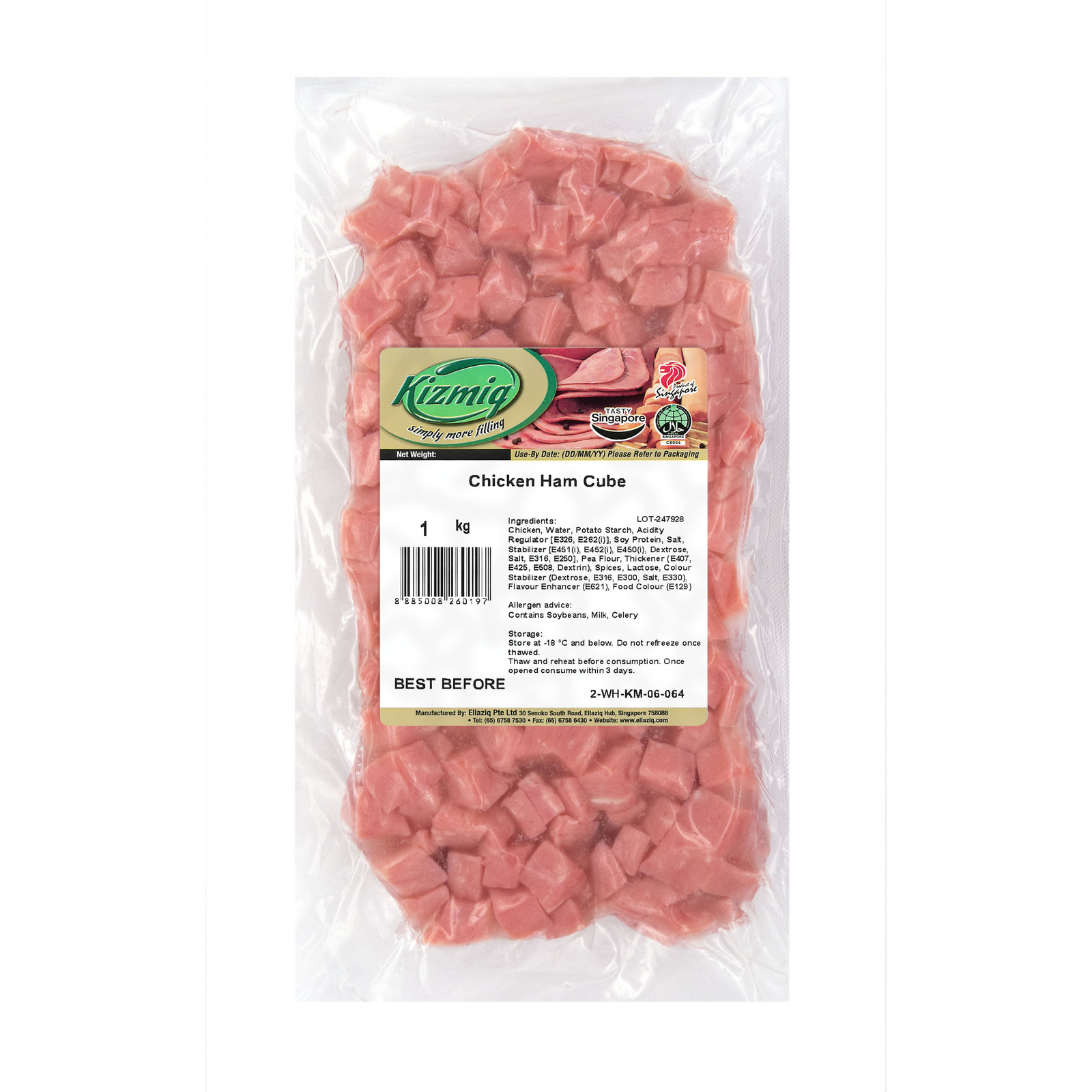 Kizmiq Chicken Ham Cube Halal - Frozen | NTUC FairPrice
