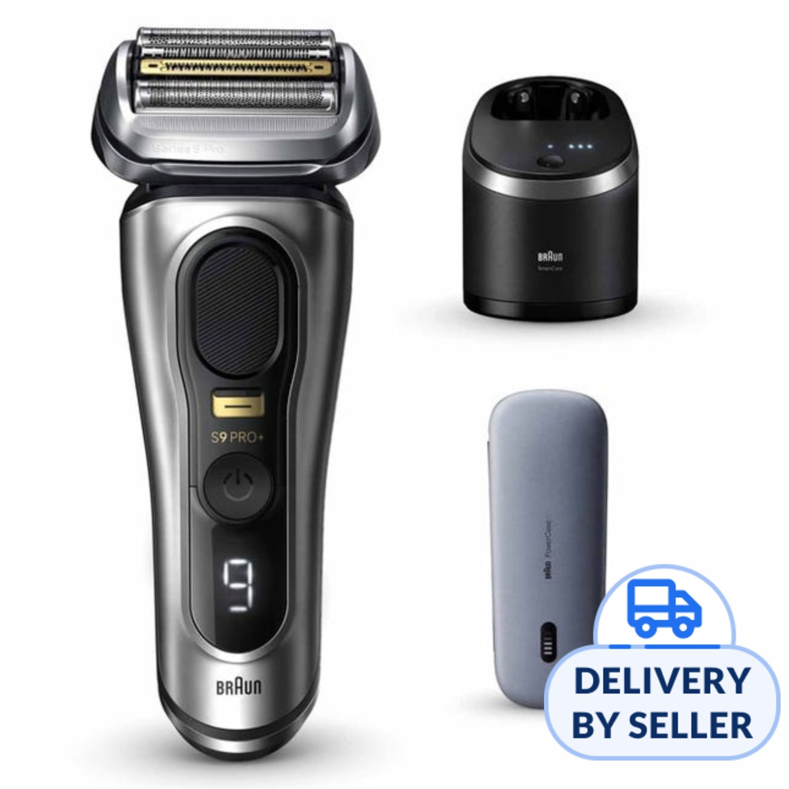Braun Series 9 Pro+ 9577cc Wet & Dry Shaver - Silver | NTUC FairPrice