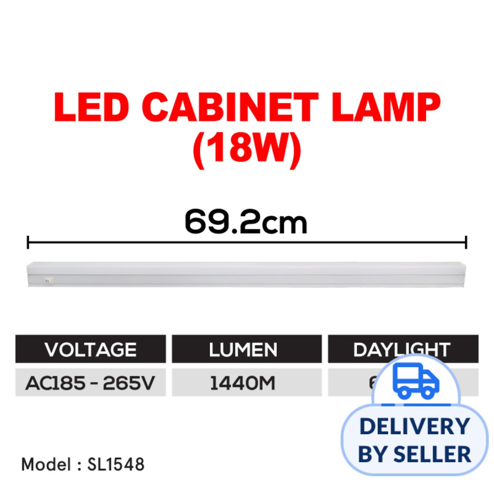PowerPac LED cabinet lamp T5 18W daylight (SL1548) | NTUC FairPrice