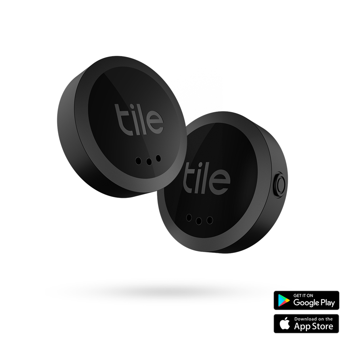 Tile Sticker Bluetooth Tracker Remote - Black, 2 Pack (2022) | NTUC ...