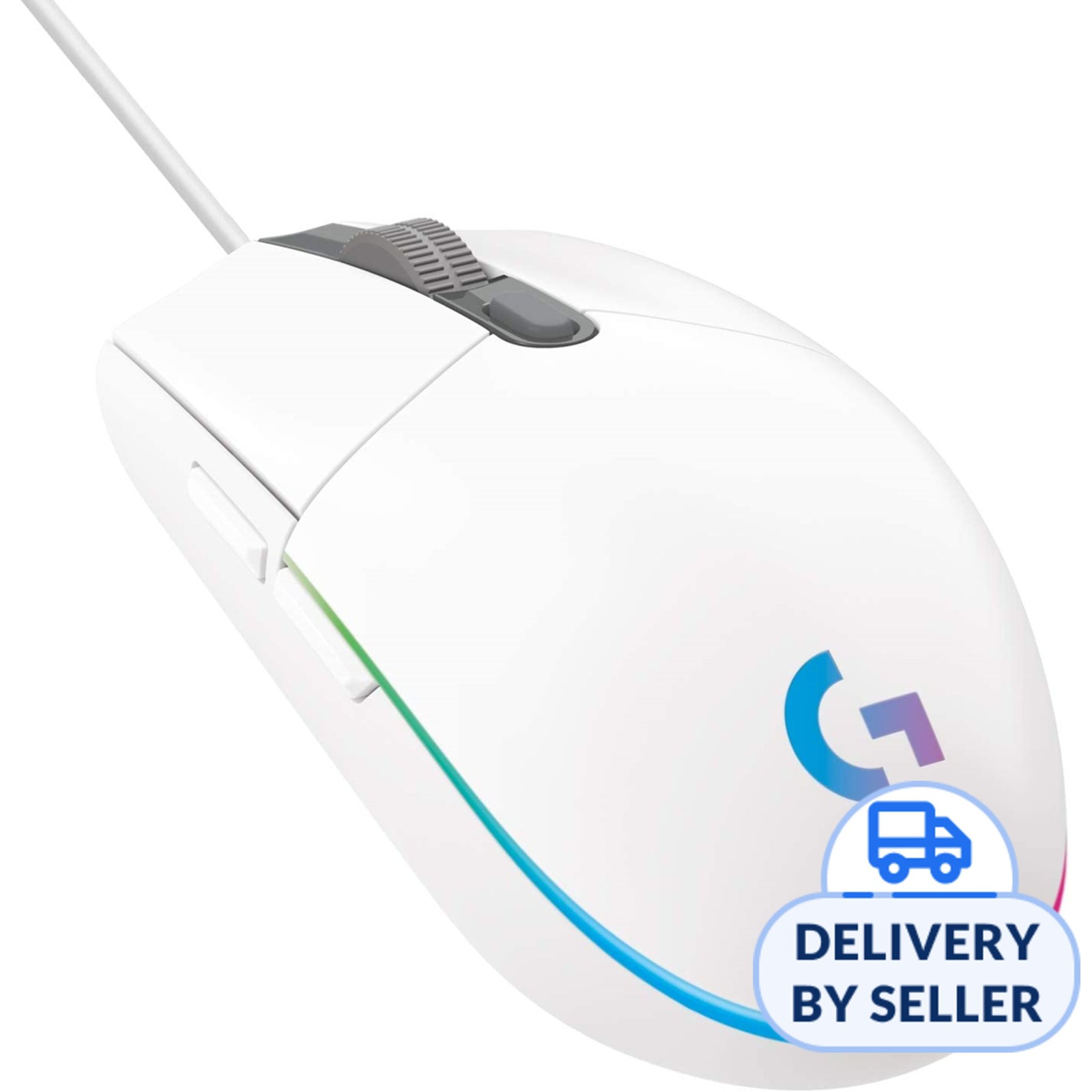Logitech G203 Lightsync RGB Wired Mouse - White | NTUC FairPrice