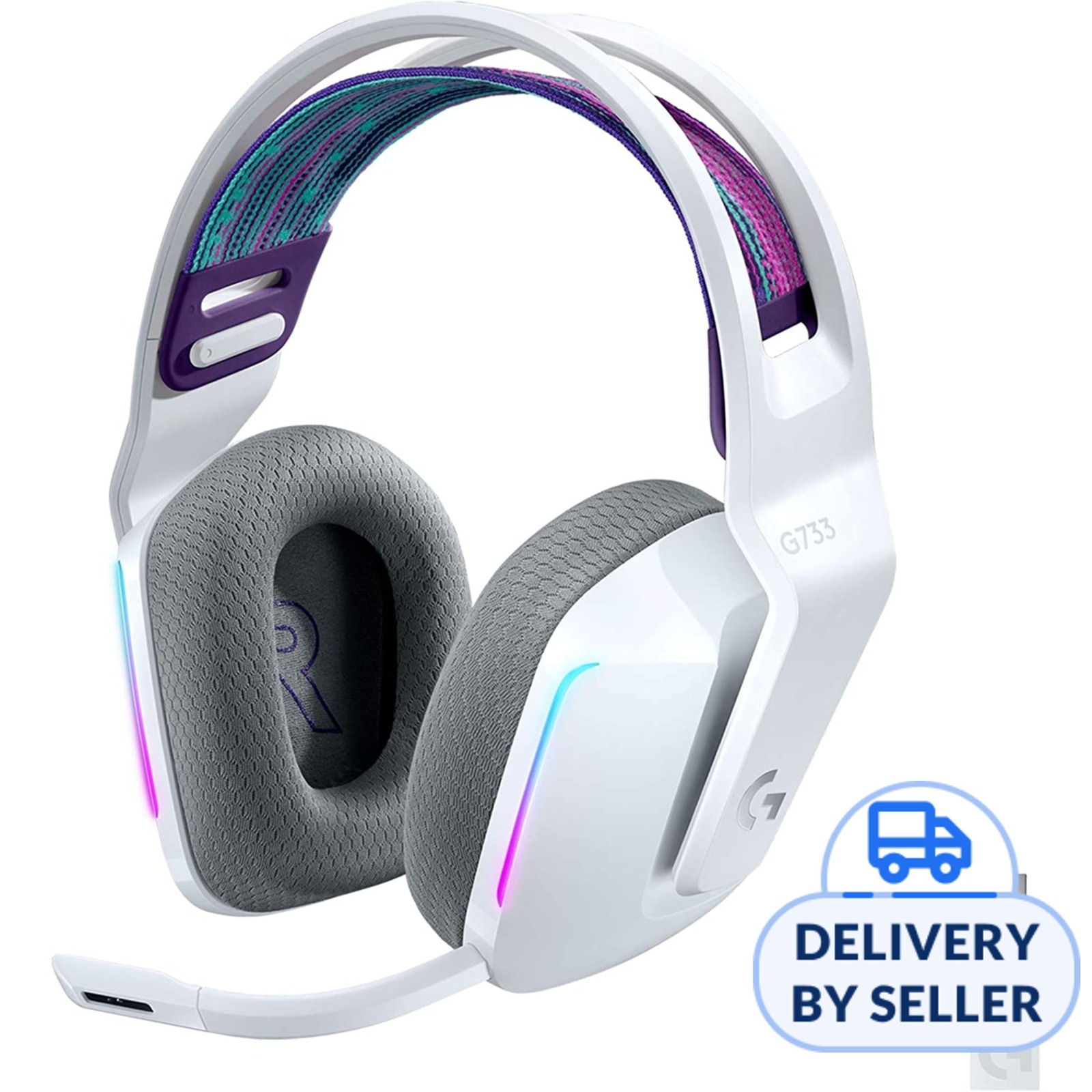 Logitech G733 Lightspeed Wireless Gaming Headset - White | NTUC FairPrice