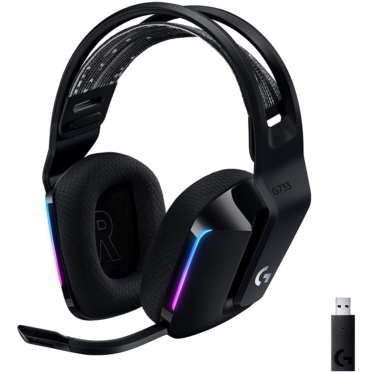 Logitech G733 Lightspeed Wireless Gaming Headset - Black | NTUC FairPrice
