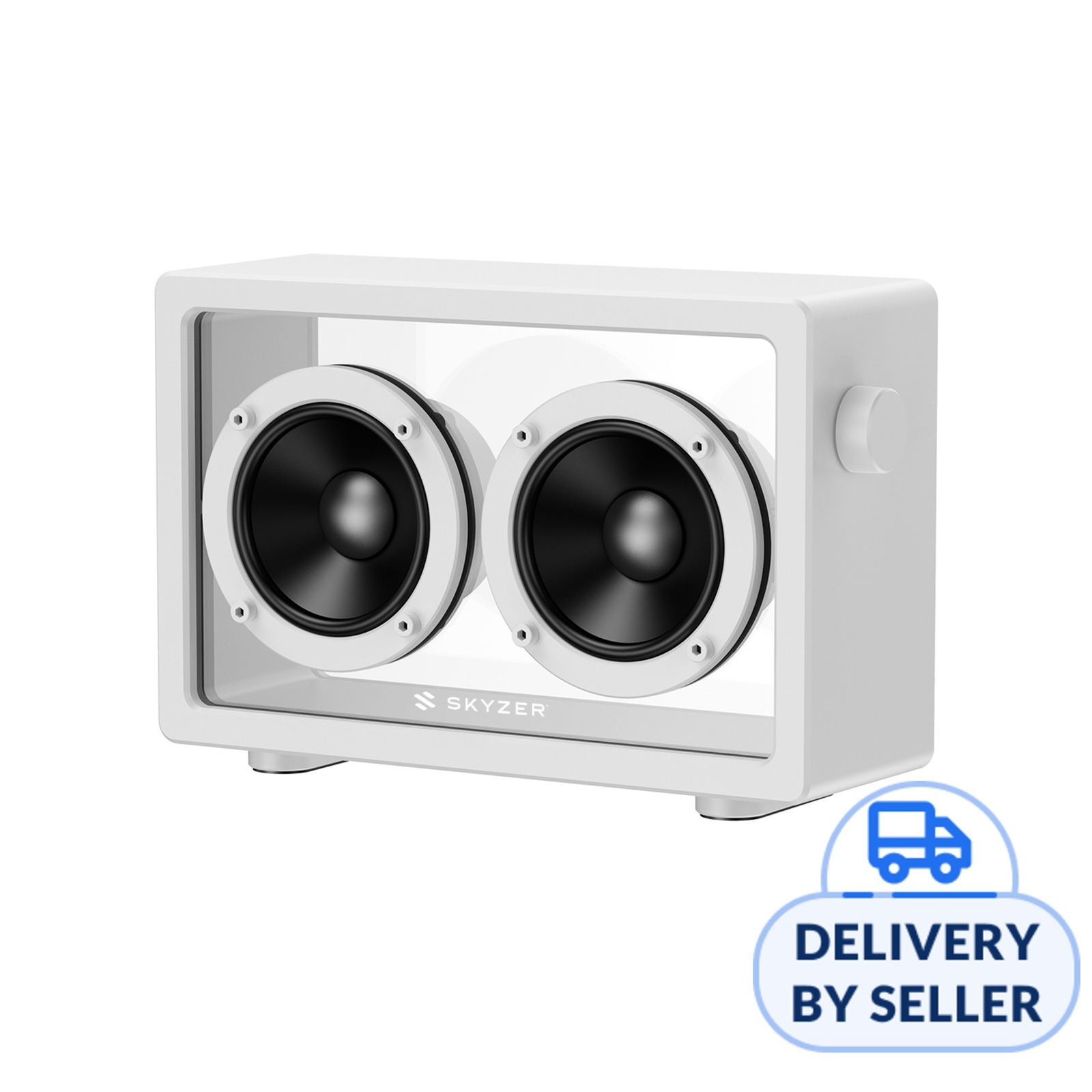 Skyzer Clear Box True Wireless Bluetooth Speaker - White | NTUC FairPrice